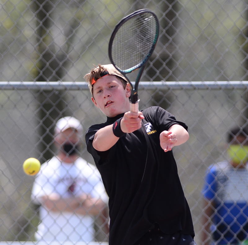 District 11 Class 3A individual boys tennis finals on April 28, 2021 ...