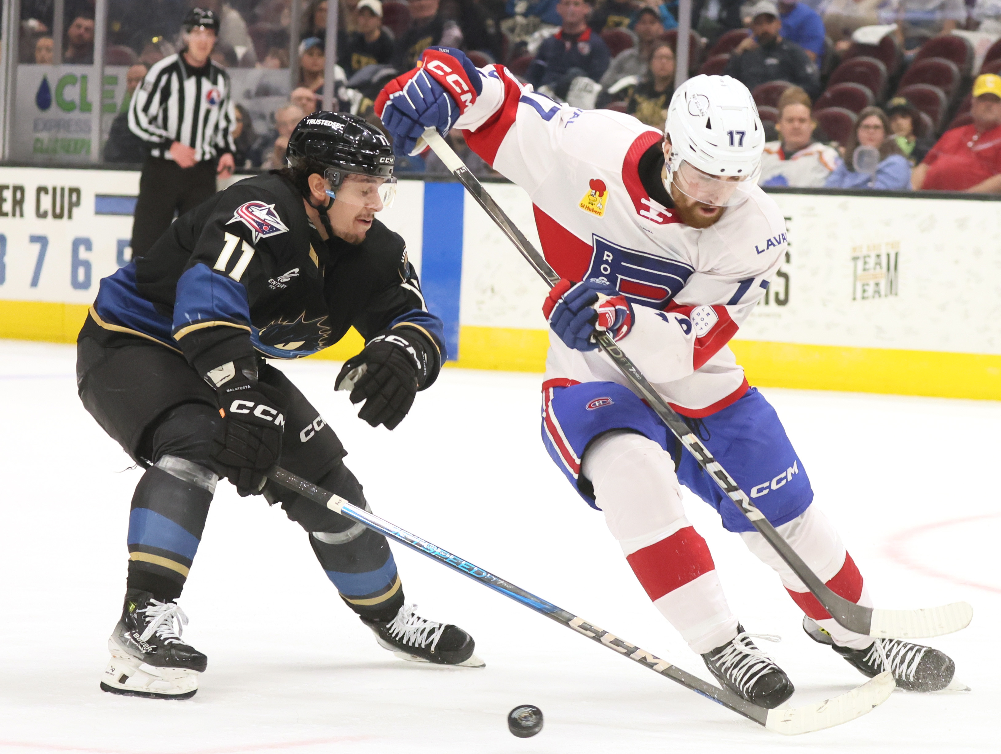 Cleveland Monsters vs. Laval Rocket in game 1 of AHL's North Division ...