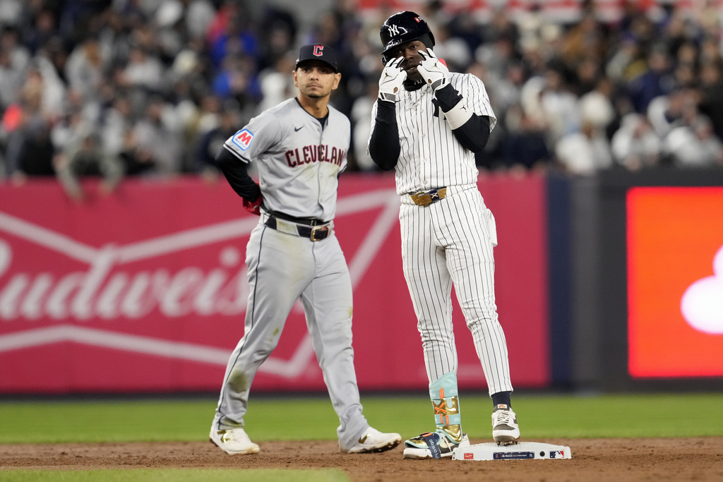 Cleveland Guardians vs. New York Yankees in game 2 of the ALCS, October ...
