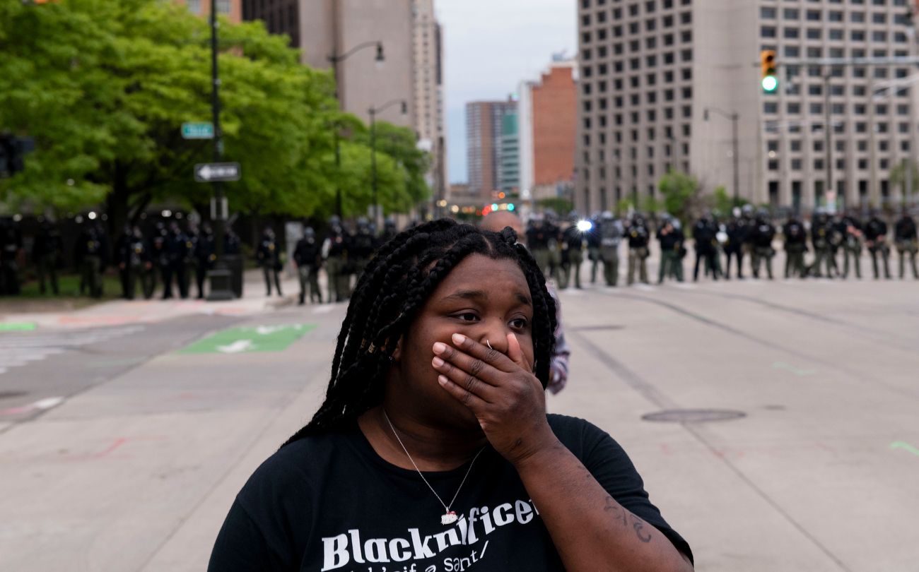 Peaceful Protest ends in tense scene - mlive.com
