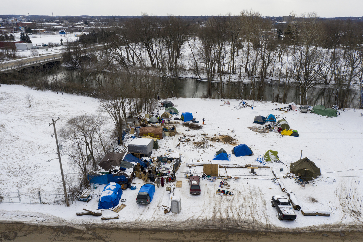 Mills Street homeless encampment in Kalamazoo - mlive.com