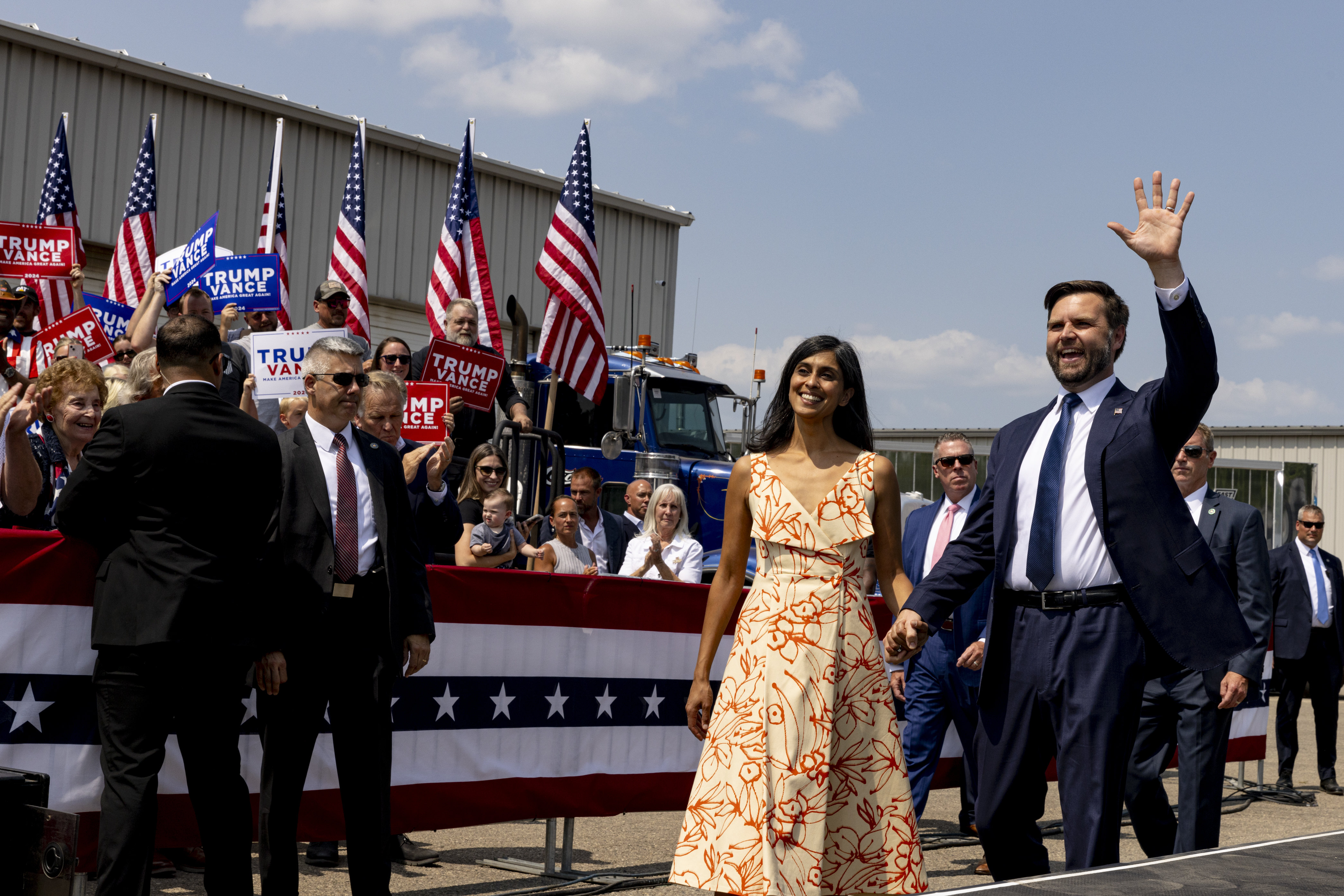 Vice presidential candidate, JD Vance, visits Byron Center for the 2024 ...