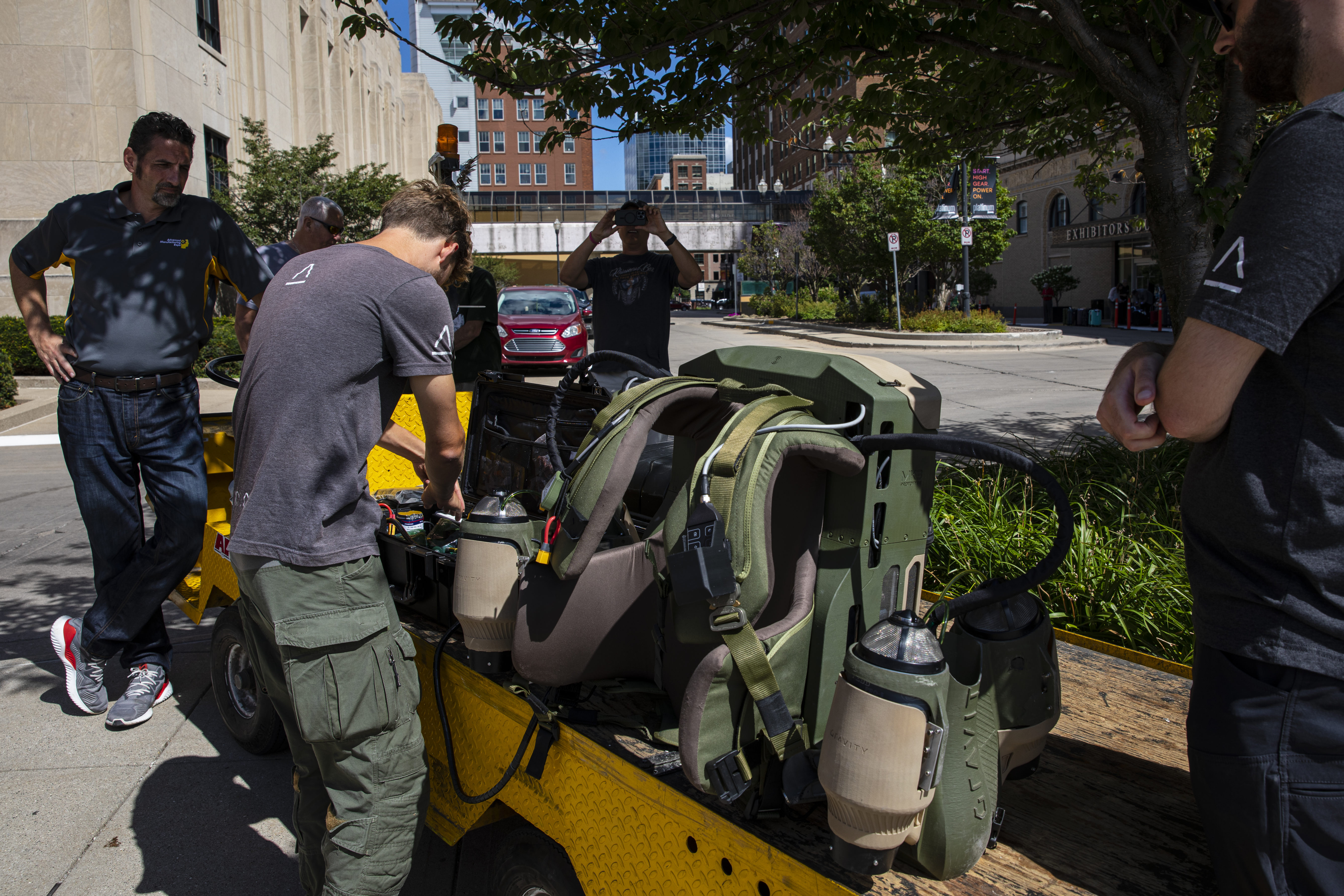 Man flies over Grand Rapids during jet suit demonstration - mlive.com