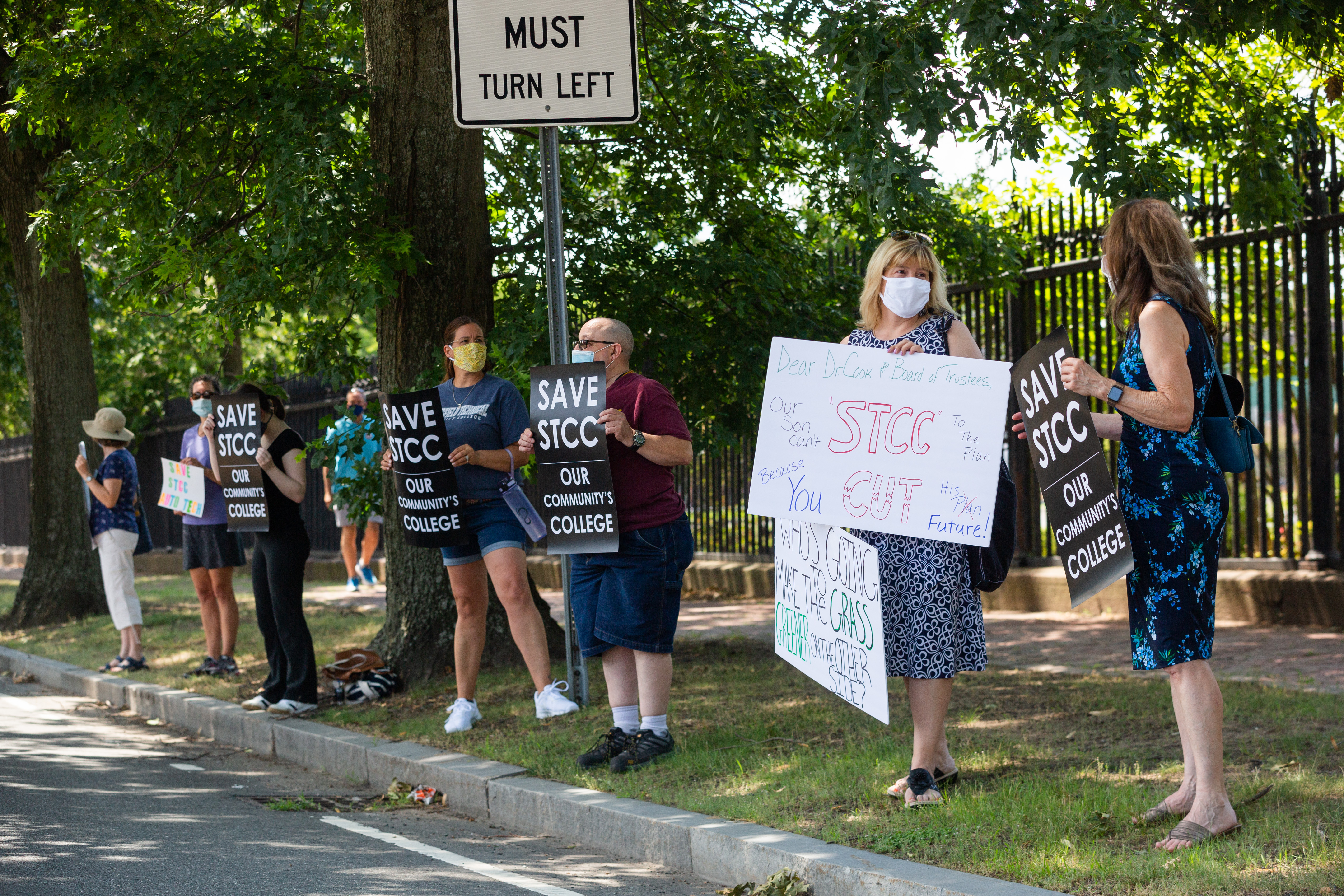 Demonstration outside STCC following programs and jobs cut - masslive.com
