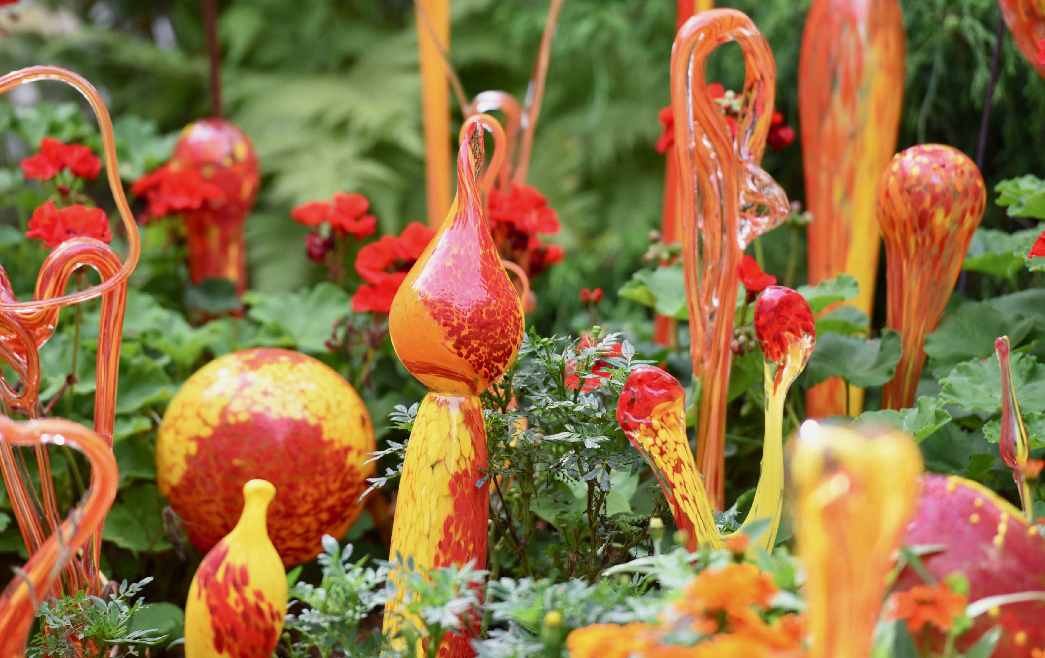 Ann Arbor artist Larry Nisson's glass artwork and backyard garden ...