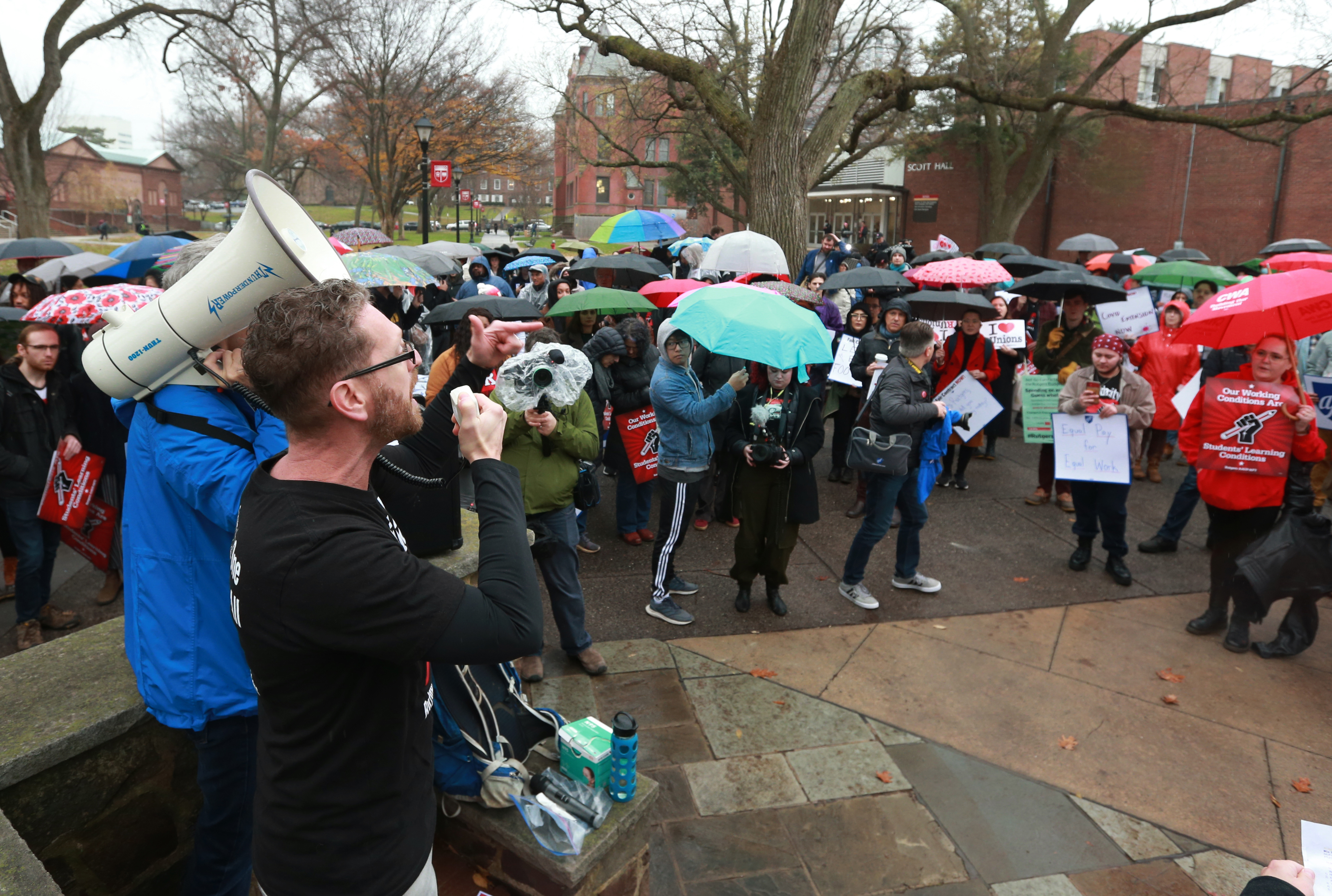 Unions protest at Rutgers University - nj.com