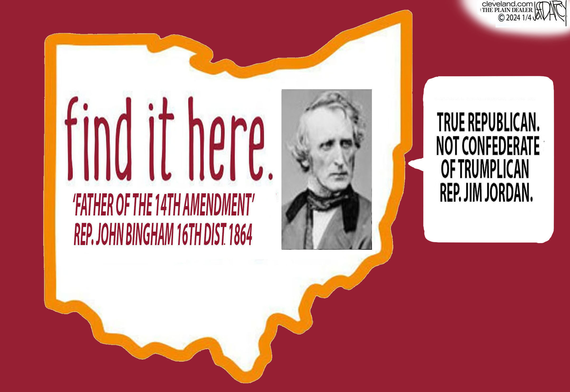 14th Amendment Ohio origin: Darcy cartoon