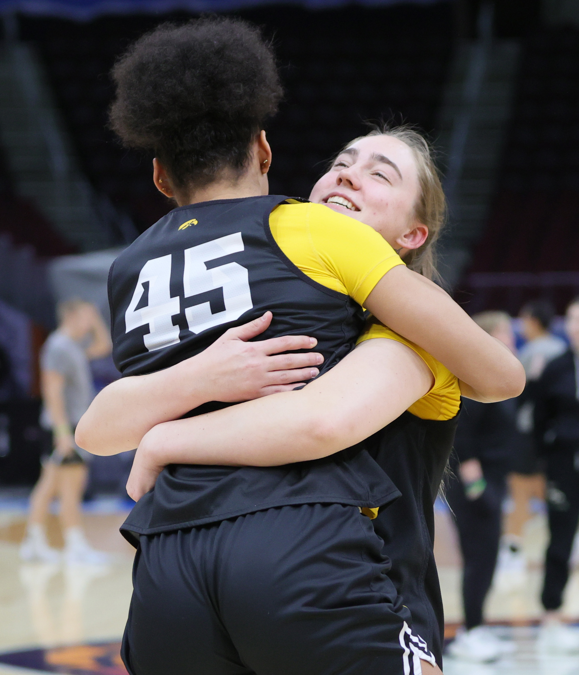 Iowa Hawkeyes Final Four practice at Rocket Mortgage FieldHouse, April ...