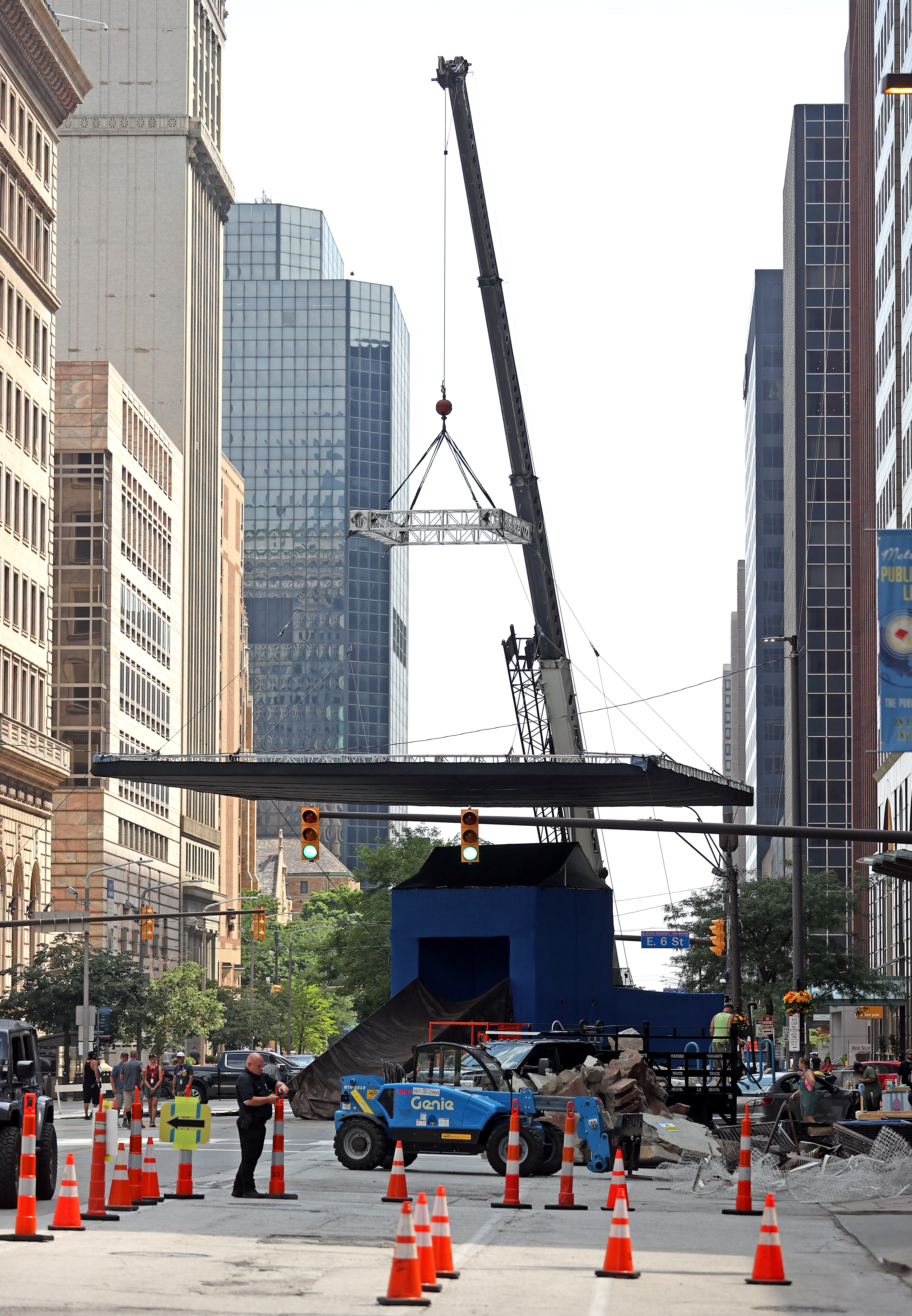 Superman movie set continues to take shape in downtown Cleveland, June ...
