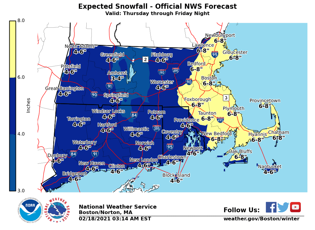 Here's when the snow will stop falling in Massachusetts - masslive.com