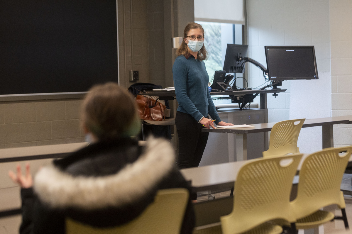EMU history professor leads “HyFlex” class with in-person and remote ...