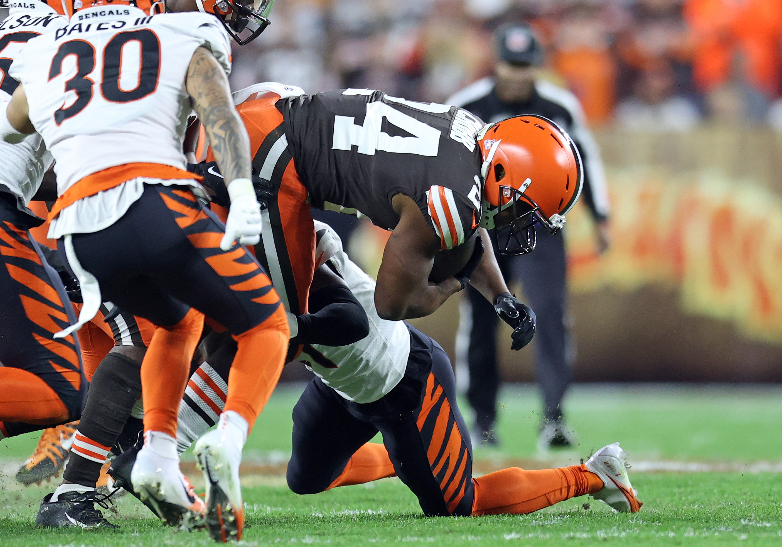 Cleveland Browns running back Nick Chubb vs. Cincinnati Bengals ...