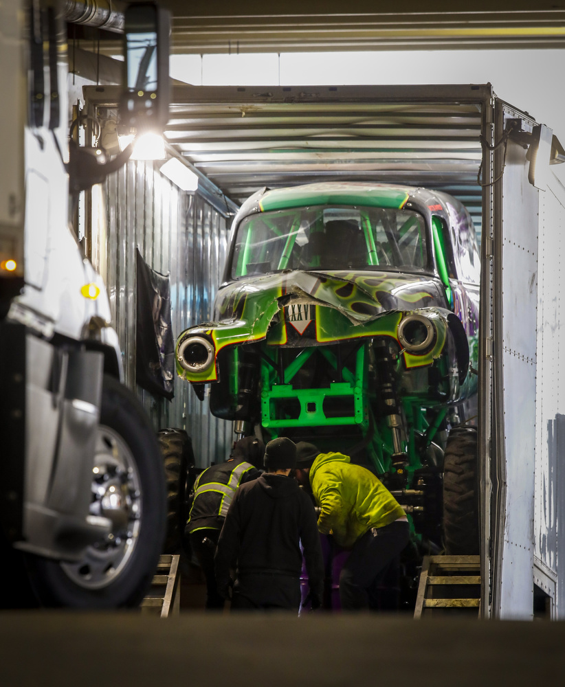 Prepping for Monster Jam at PPL Center on Feb. 24, 2022 ...