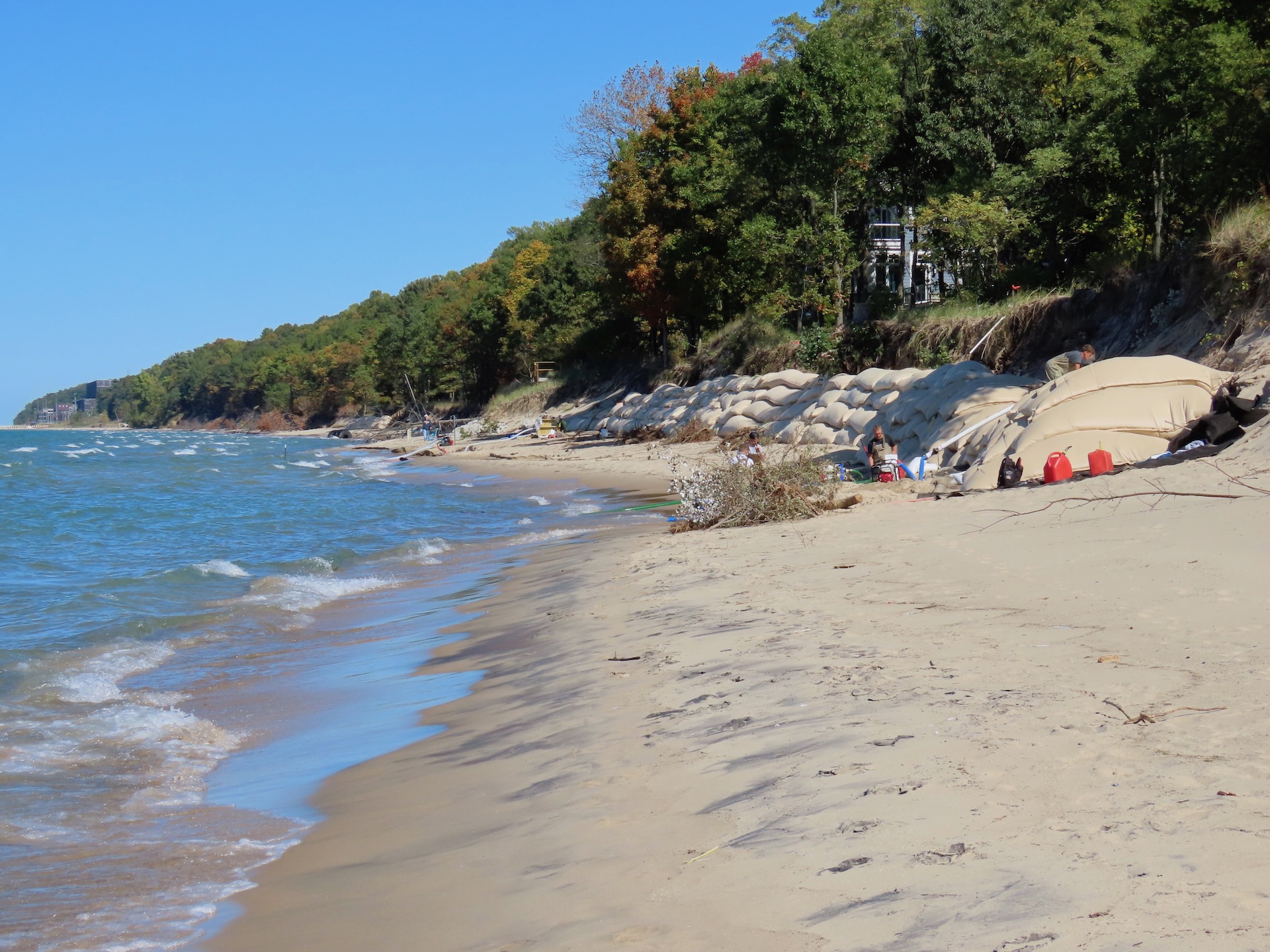Beach armor plans rile Lake Michigan town - mlive.com