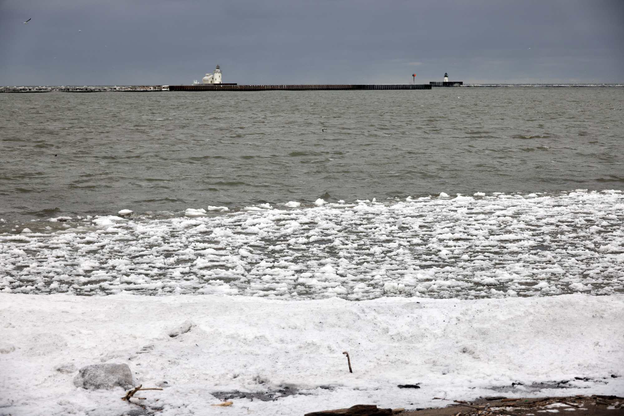 Ice along the Lake Erie shoreline - cleveland.com