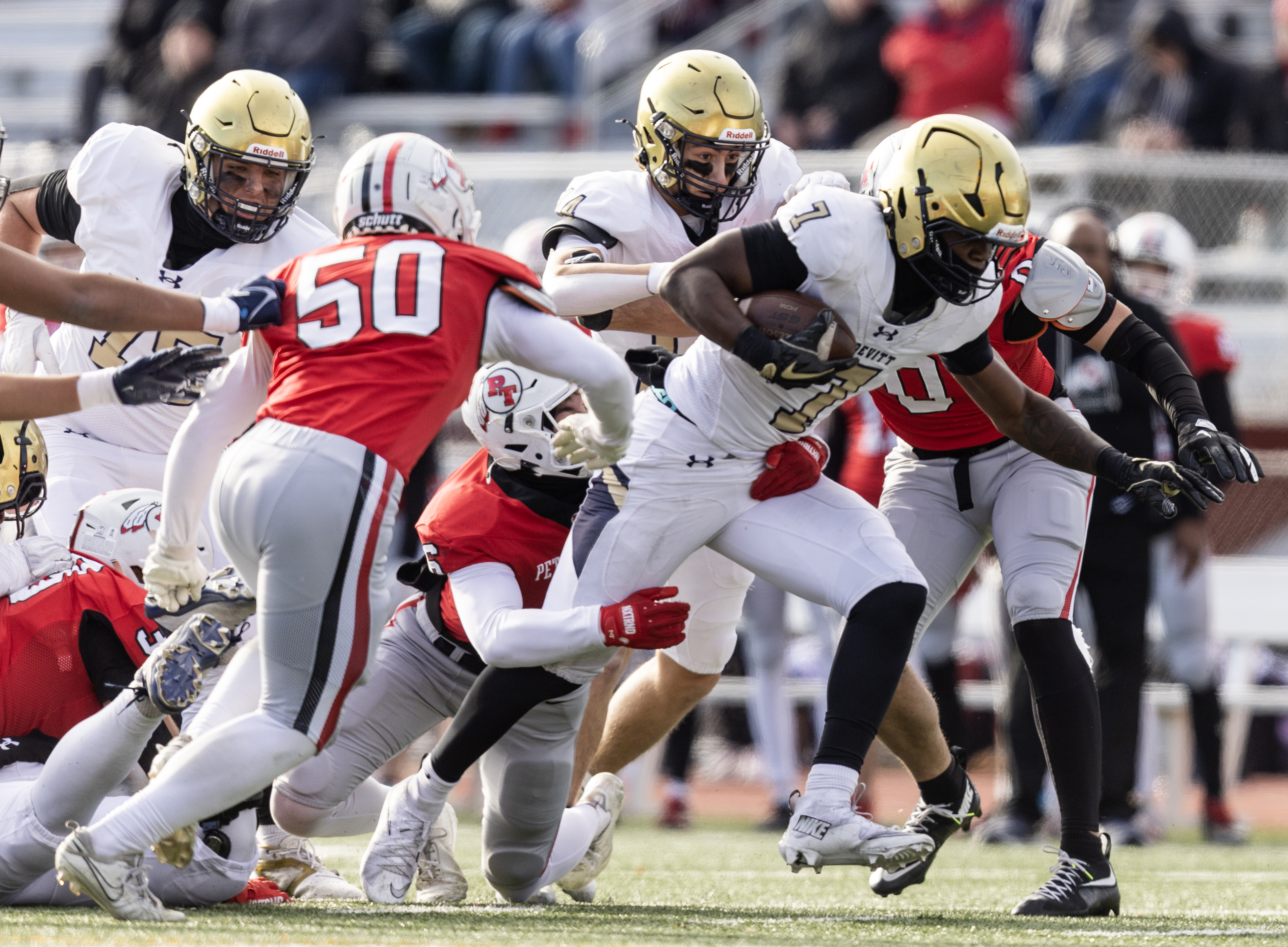 Bishop McDevitt vs Peters Township in the PIAA 5A football semifinal ...