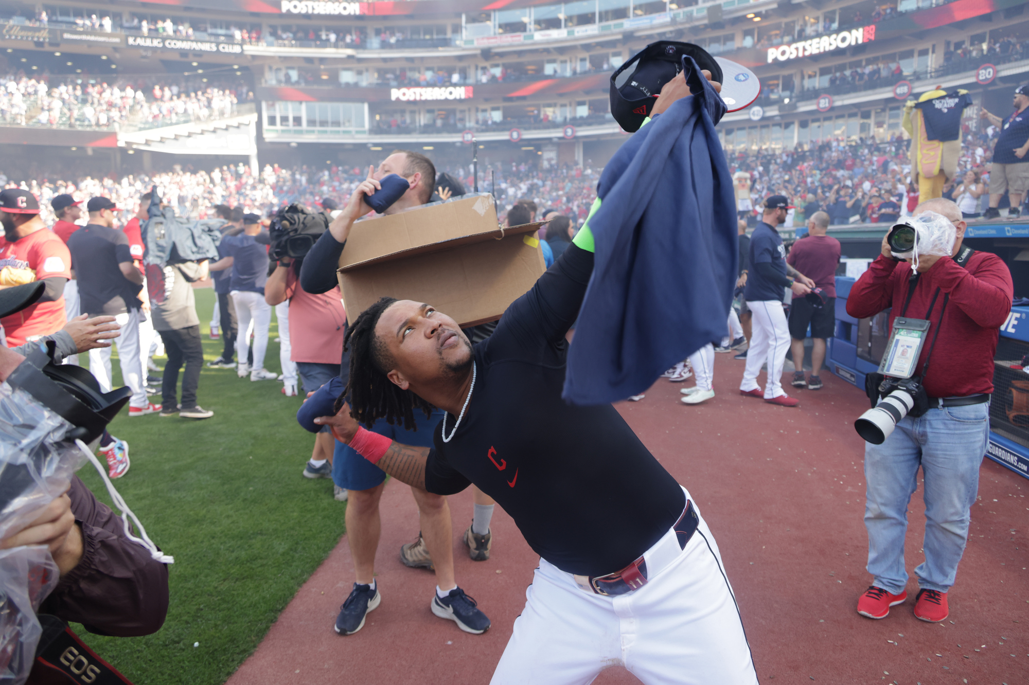 Guardians celebrate as they clinch playoff berth - cleveland.com