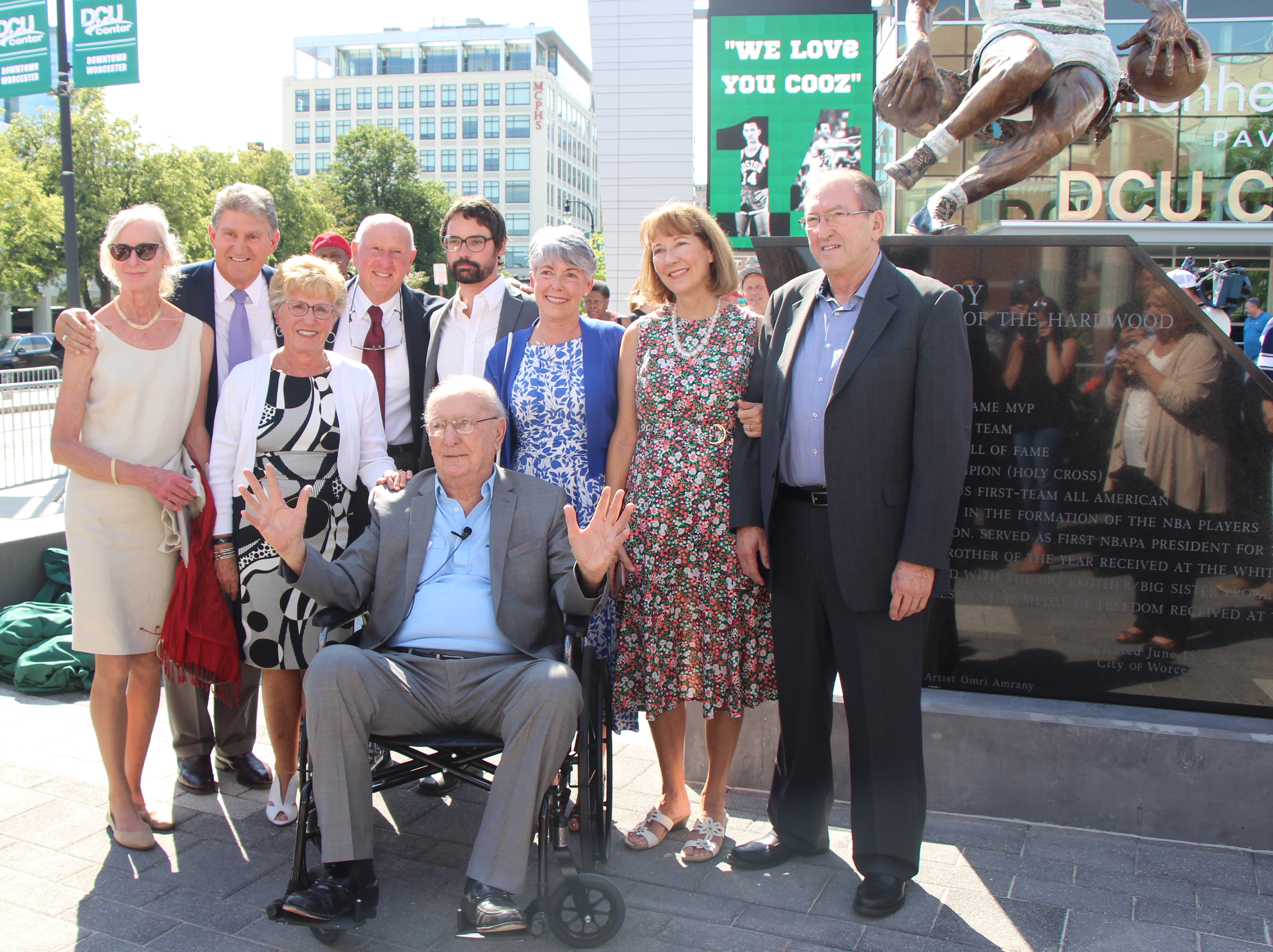 Boston Celtics legend Bob Cousy honored with a statue in Worcester ...