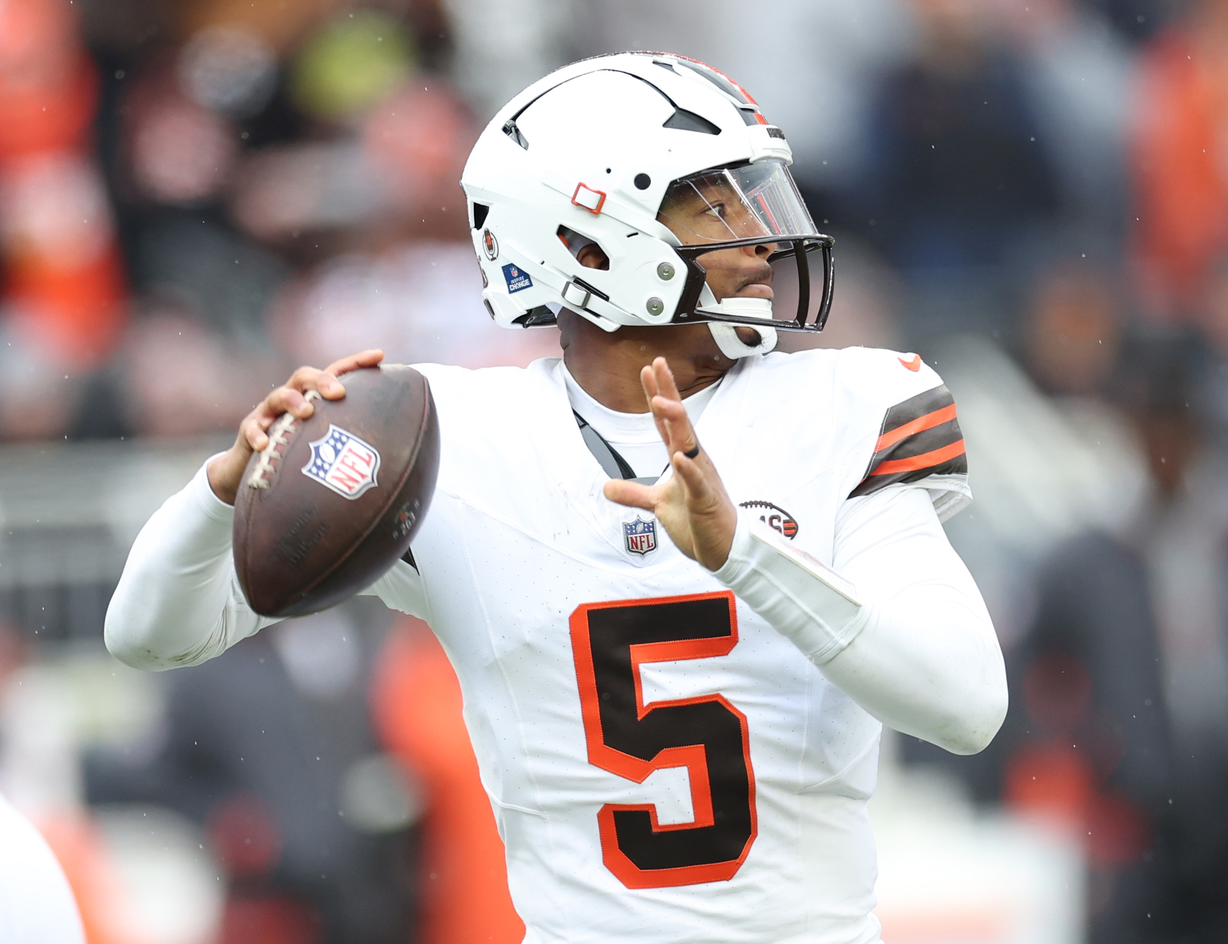 Cleveland Browns quarterback Jameis Winston vs. the Kansas City Chiefs, December 15, 2024 ...