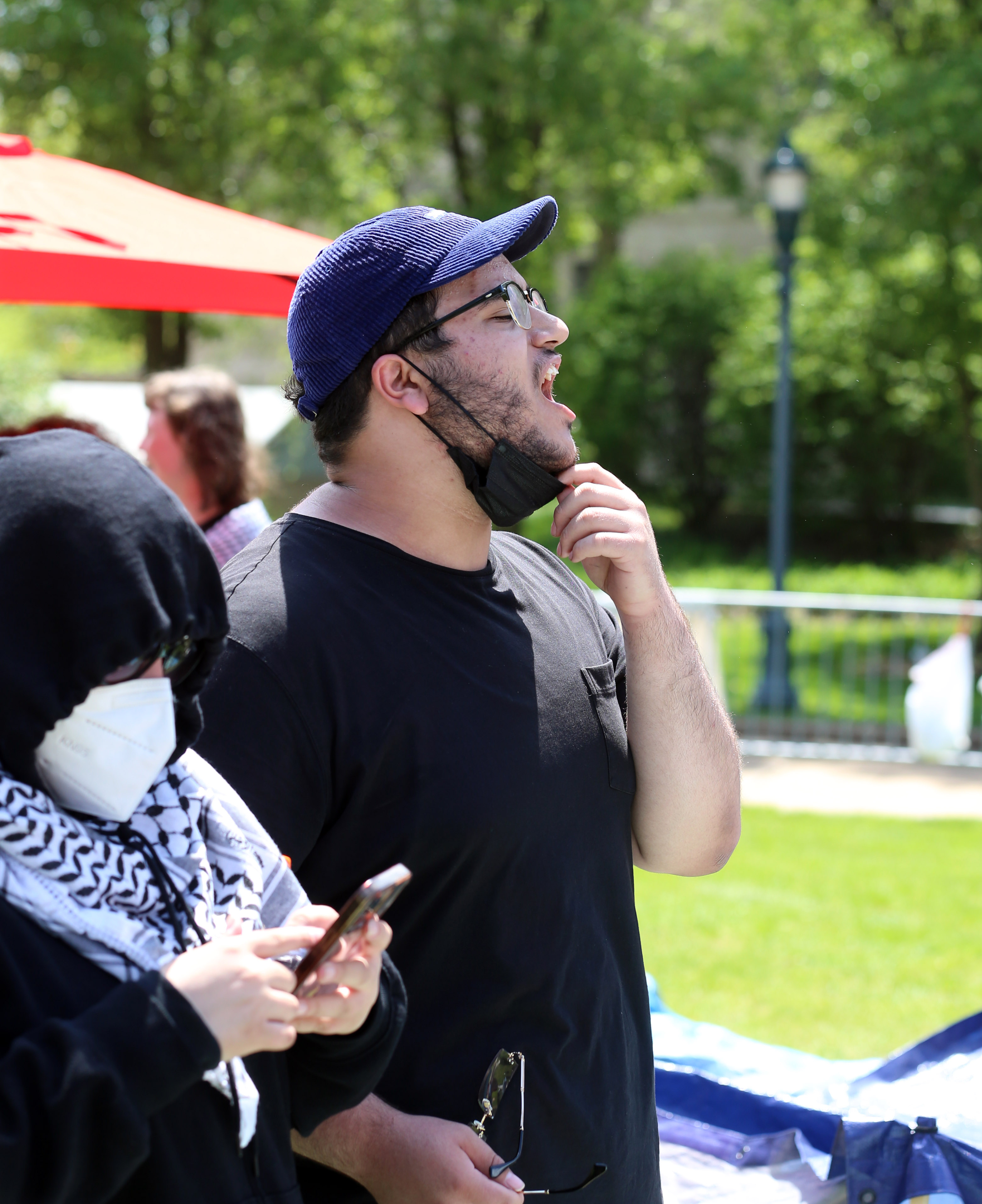 Pro-Palestine demonstrators at Case Western Reserve University , April ...