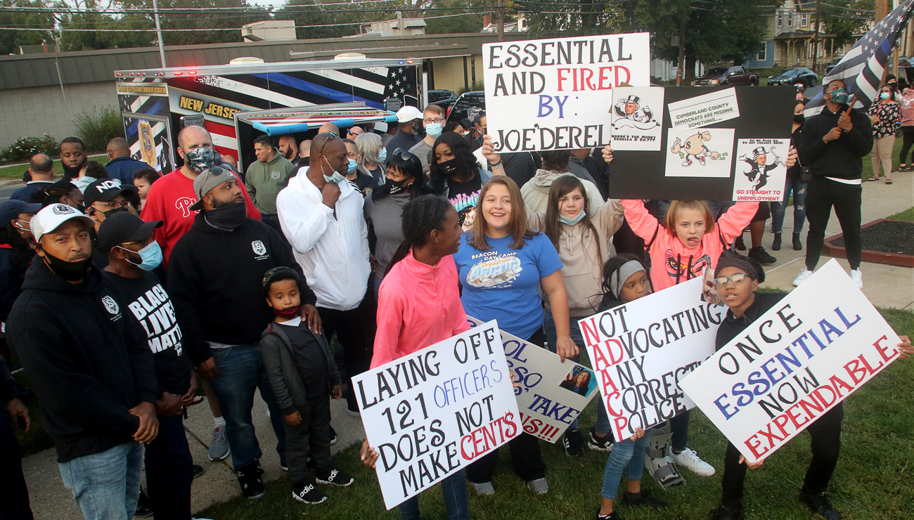 PBA Local 231 Cumberland County Corrections protest rally at the ...