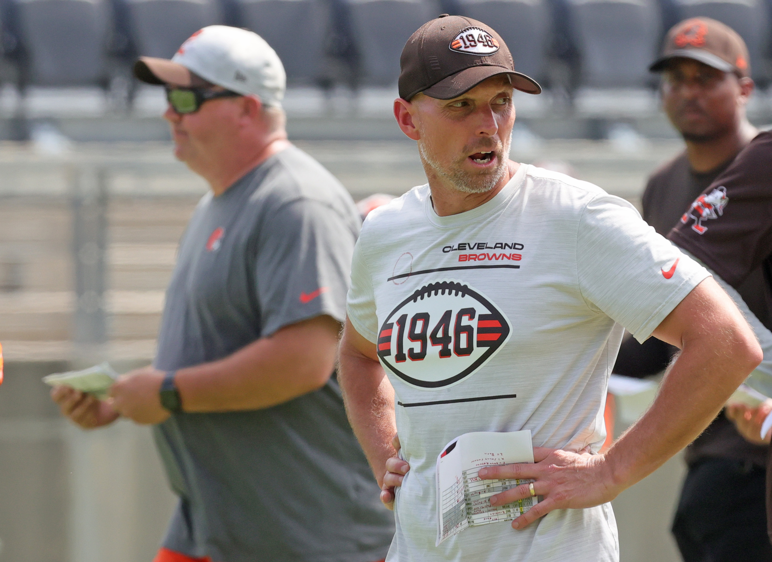 Cleveland Browns minicamp at the Pro Football Hall of Fame stadium ...