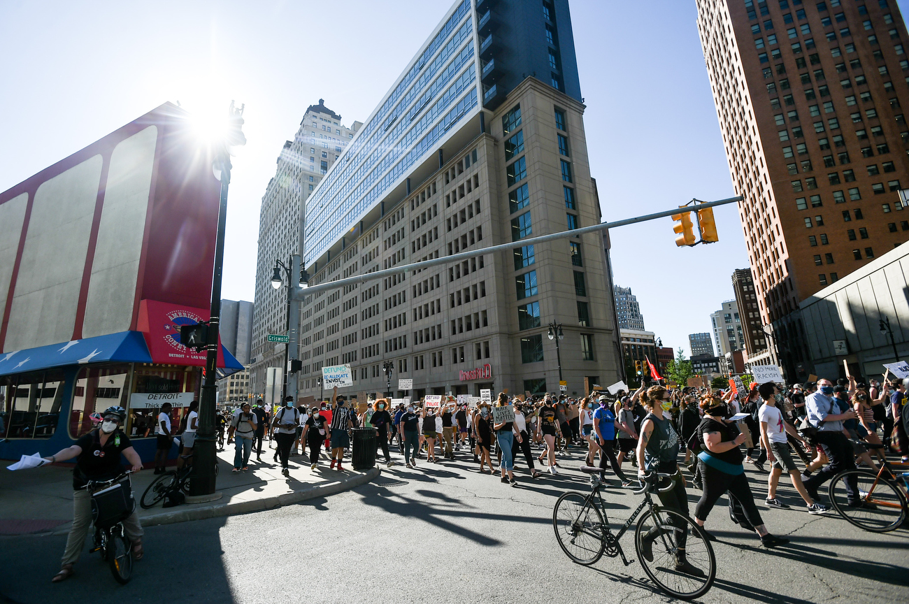 Protesters march against police brutality in Detroit for 11th straight ...