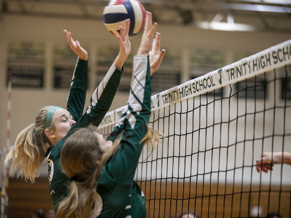 Defending state volleyball champions Trinity girls defeat Berks ...