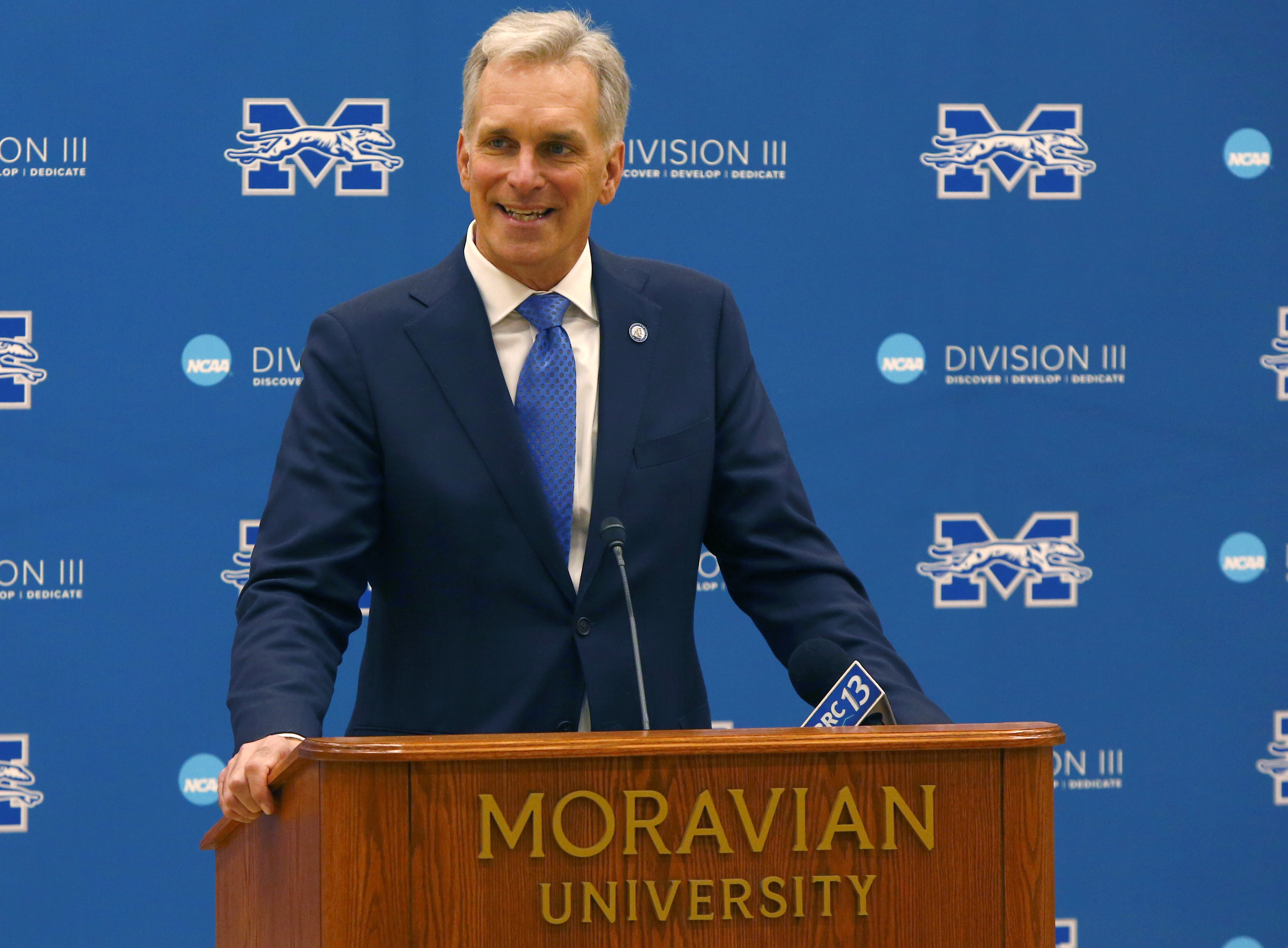 Moravian University introduces Jeff Long Jr. as head football coach ...