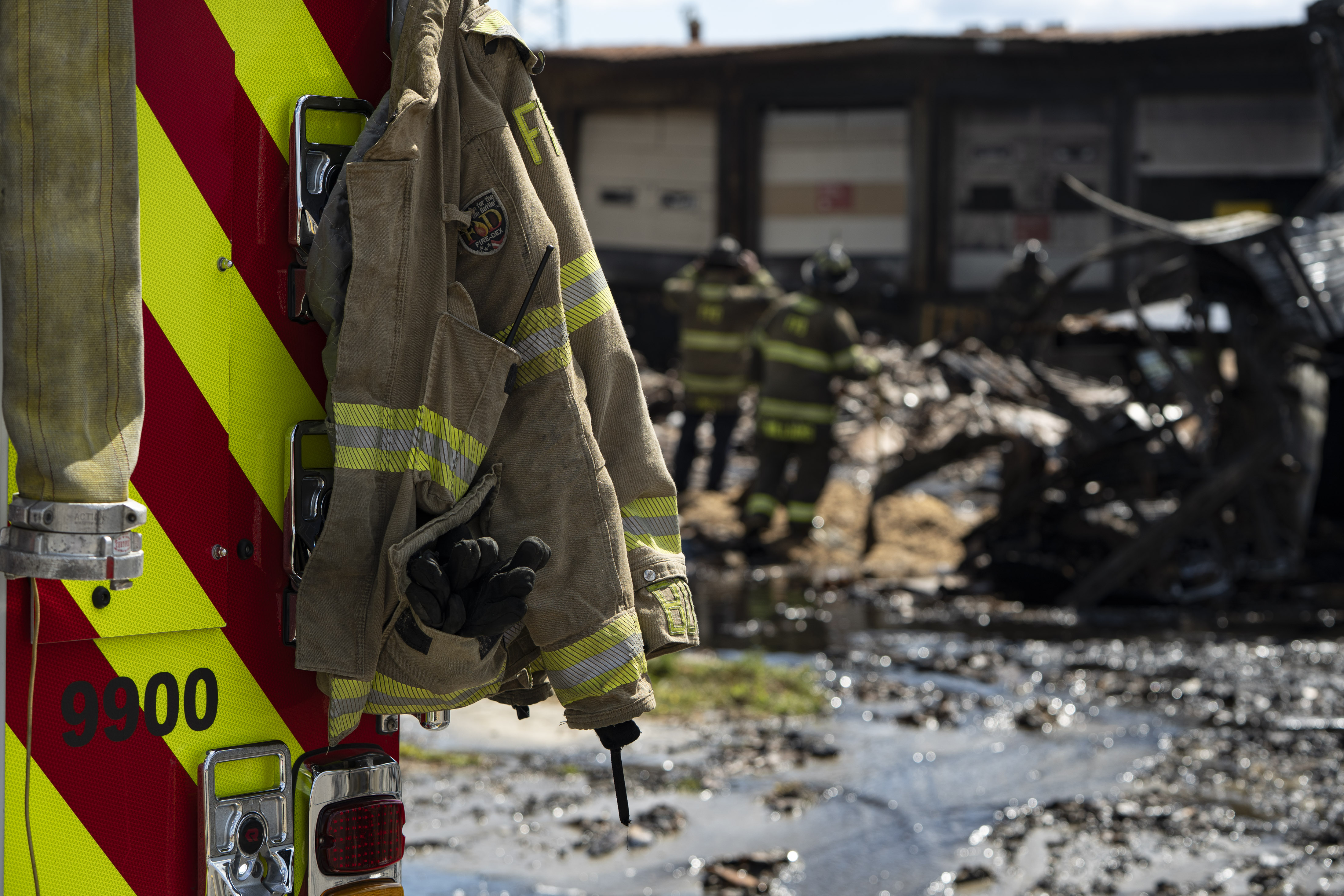 Firefighters work to extinguish a fire at D.I. Enterprises - mlive.com