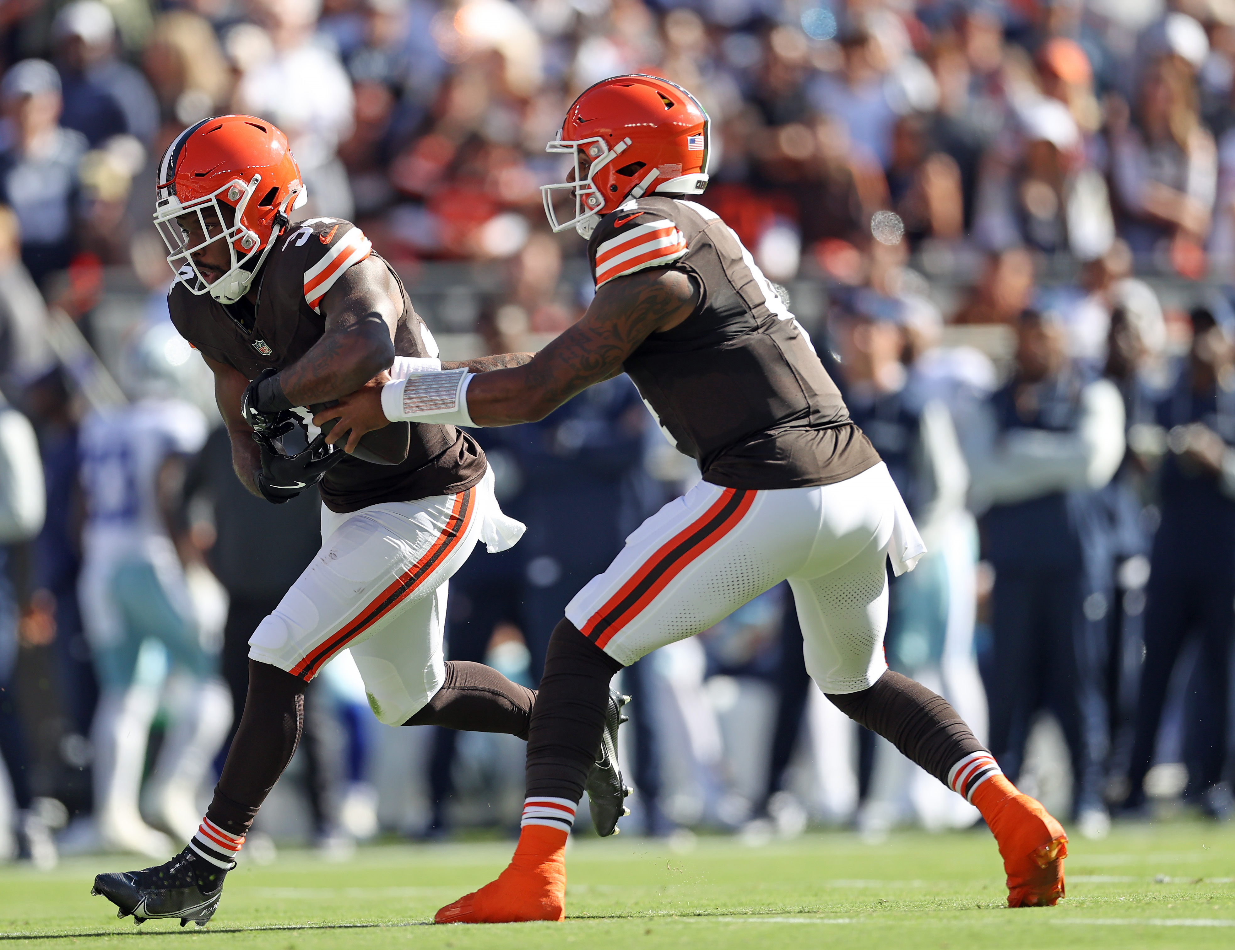 Cleveland Browns quarterback Deshaun Watson against the Dallas Cowboys ...