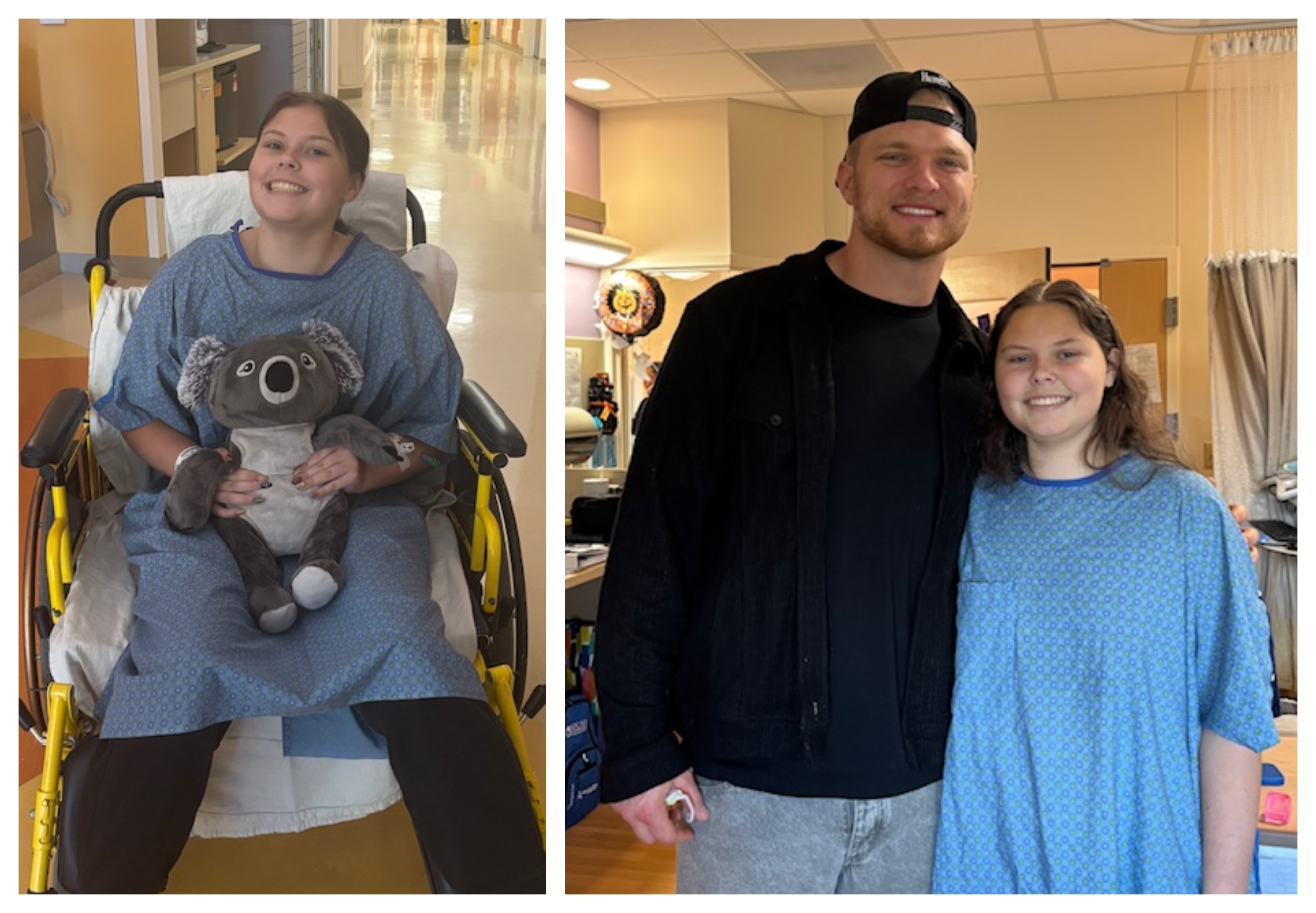 Aidan Hutchinson visits Flushing teen at C.S. Mott Children's Hospital ...