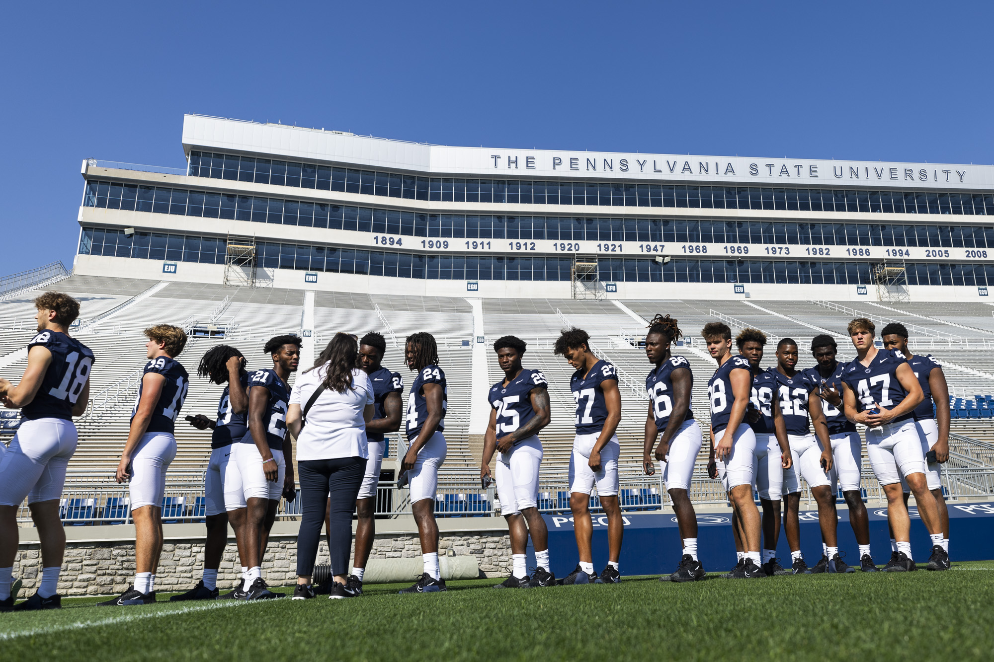 Penn State freshmen at football picture day - pennlive.com