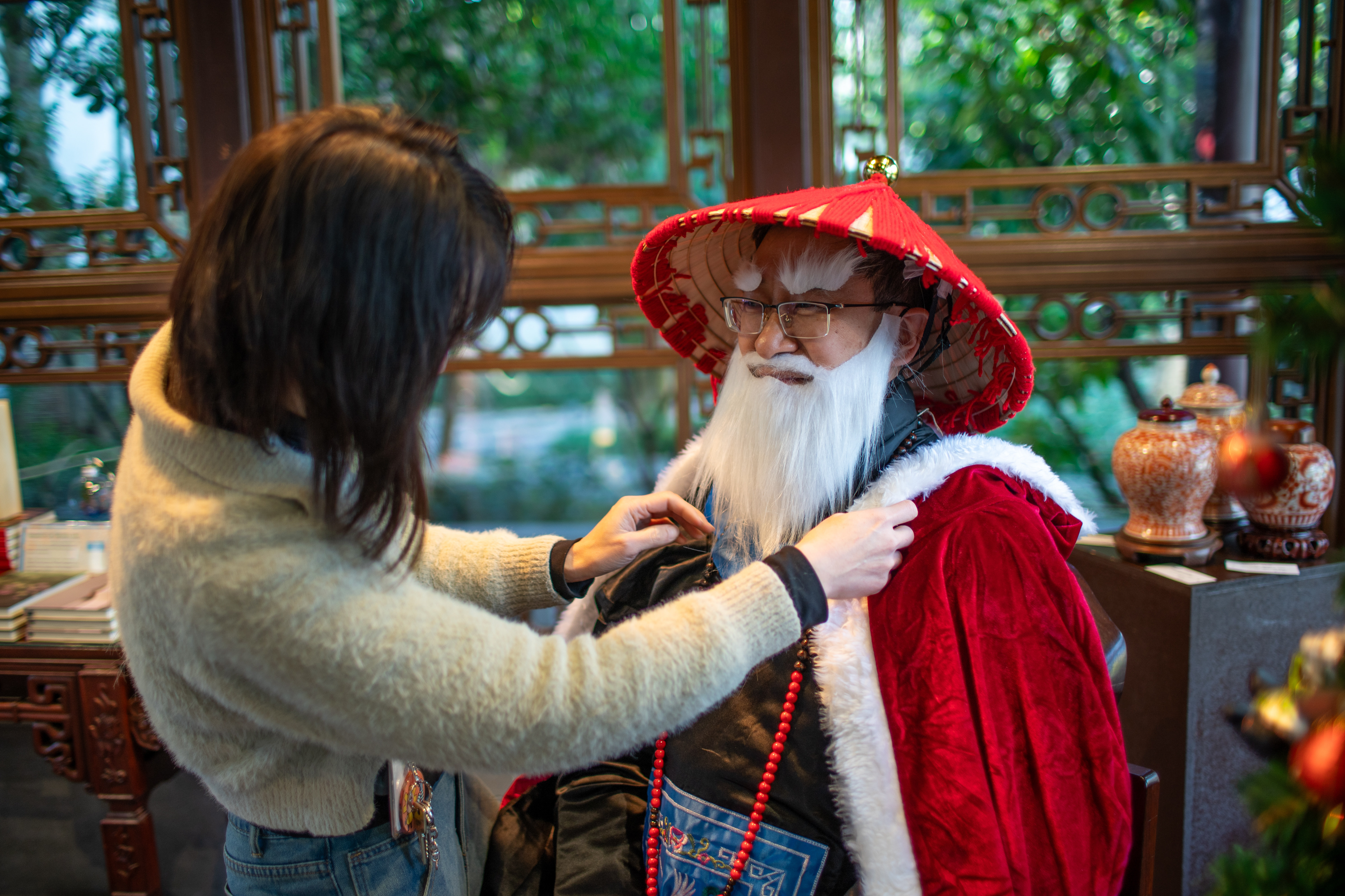 Asian Santa at Lan Su Chinese Garden - oregonlive.com