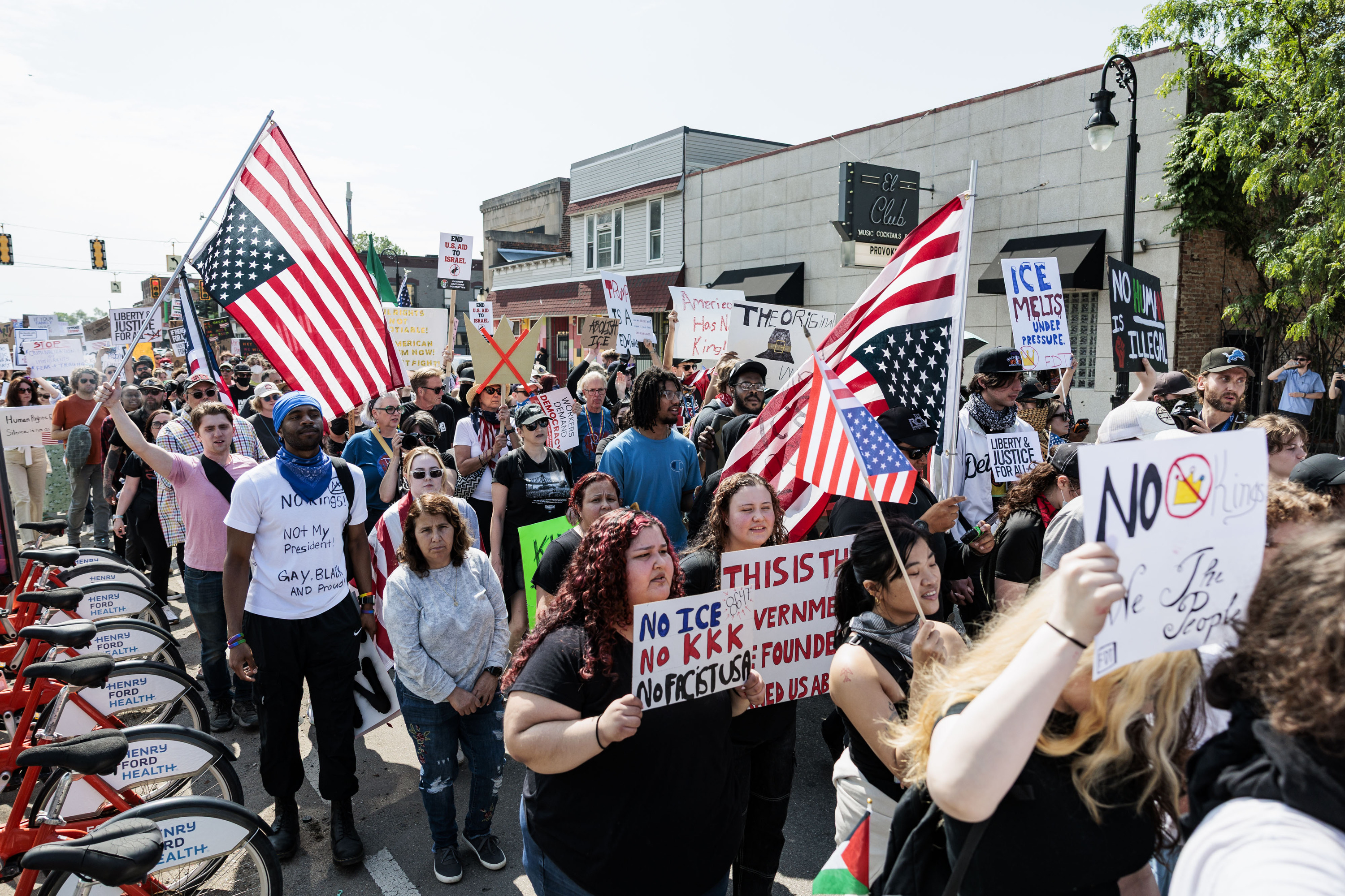 "No Kings" protest at Clark Park in Detroit - mlive.com