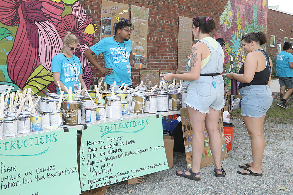 The Mason Square Library Paint Party sponsored by the Community Mural ...