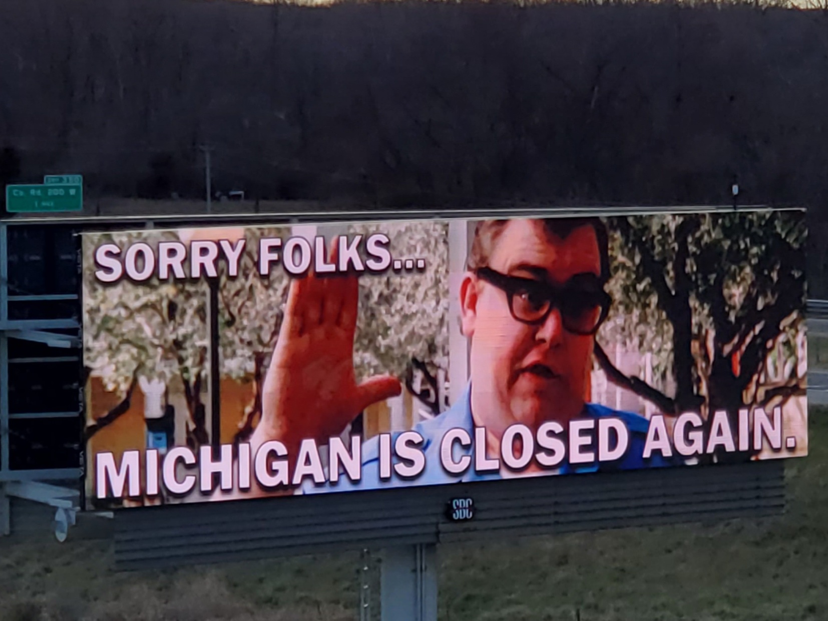 Gov. Whitmer and Michigan shutdown billboards put up in Indiana - mlive.com