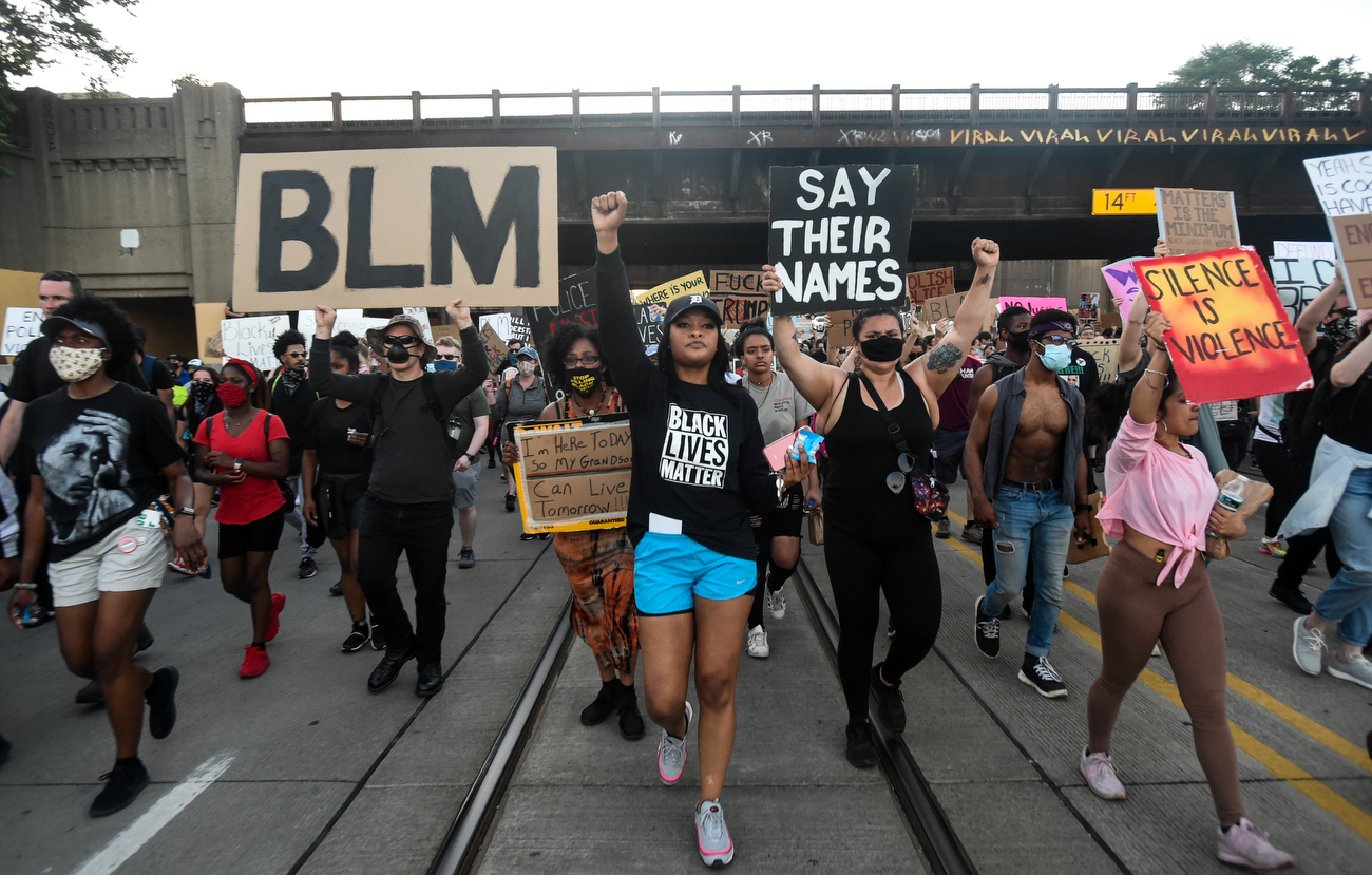 Protesters march against police brutality in Detroit for 11th straight ...