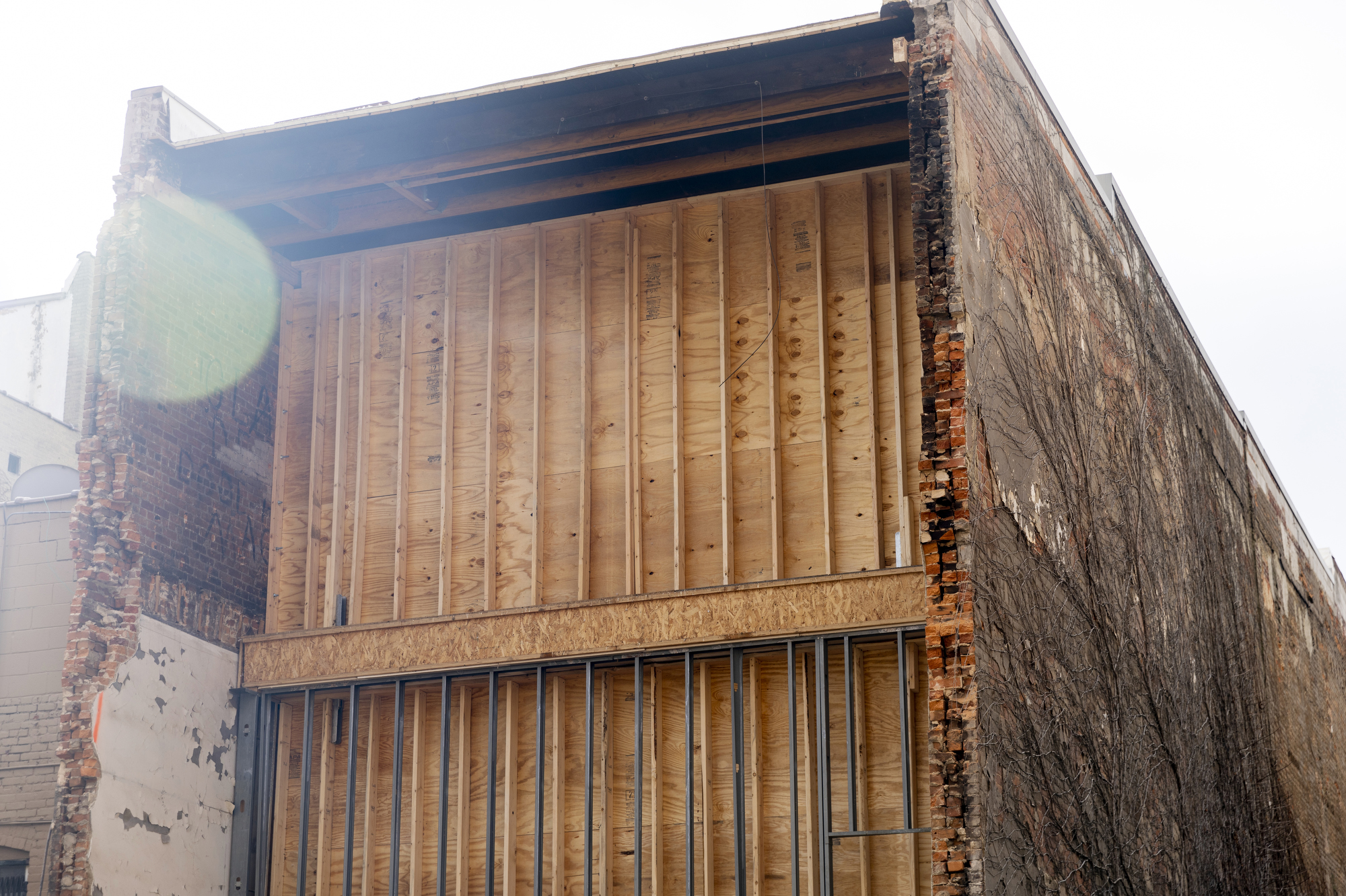 Downtown Flint building partially demolished in Brush Alley - mlive.com