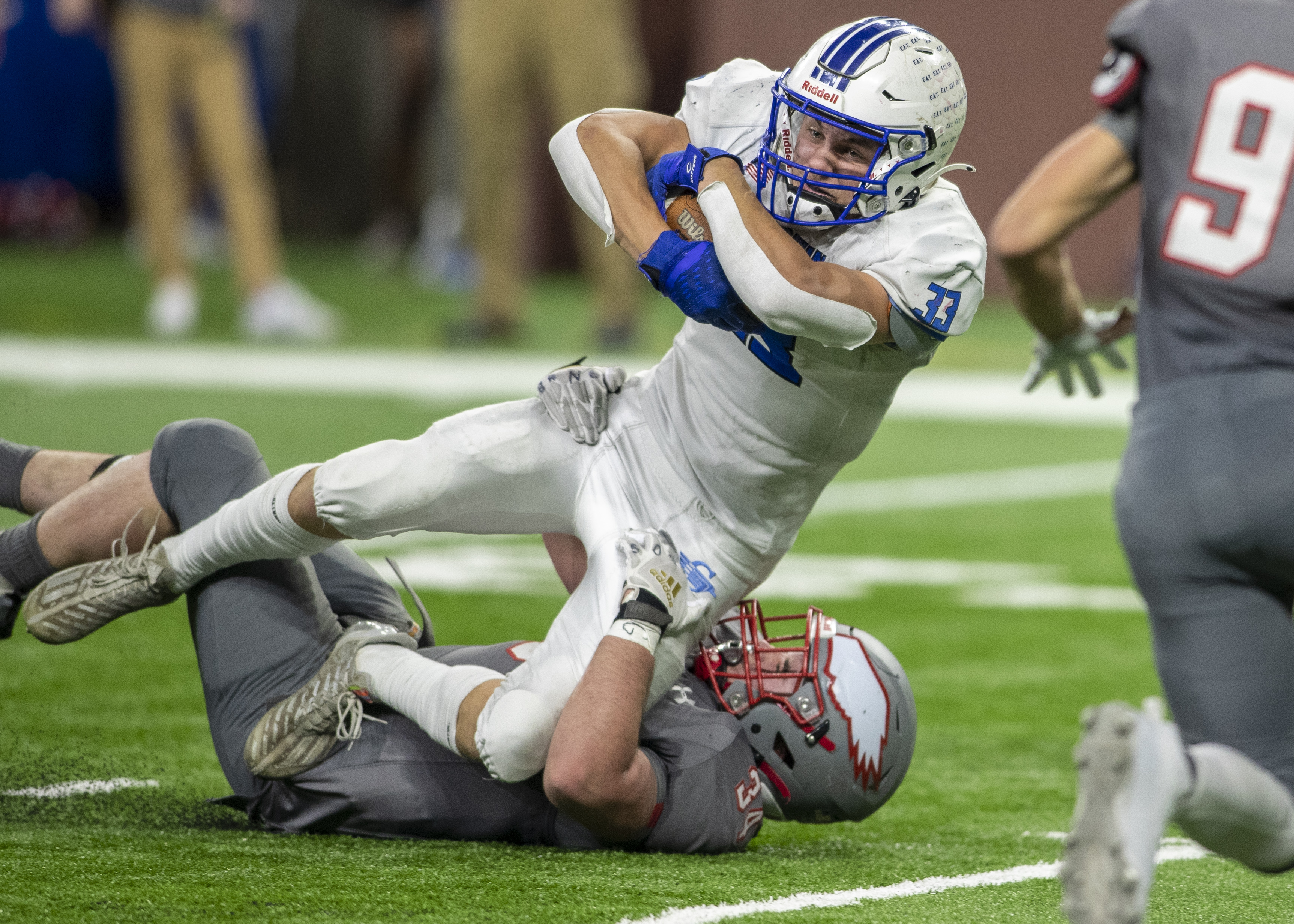 Frankenmuth and Gladwin play Division 5 football final at Ford Field ...