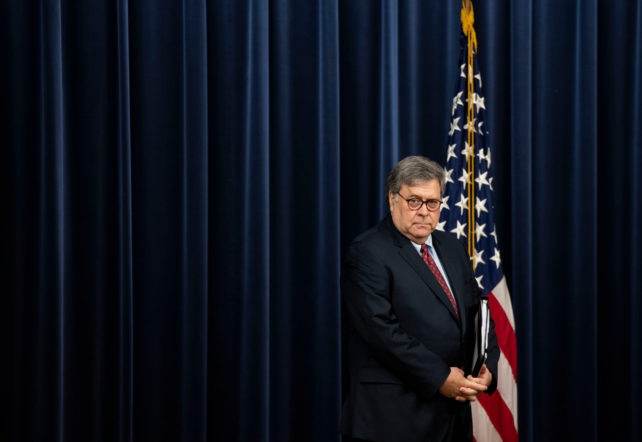 U.S. Attorney General William P. Barr speaks at Gerald R. Ford ...