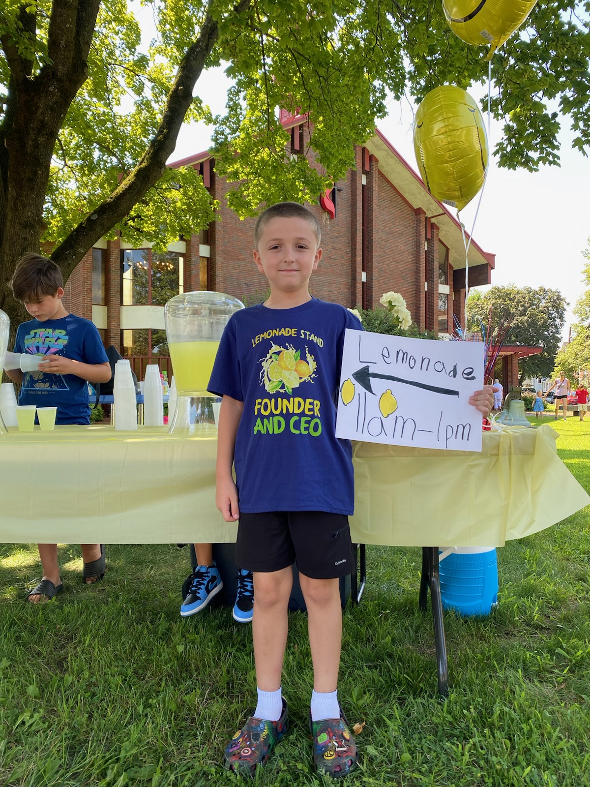 Boy Lemonade Stand