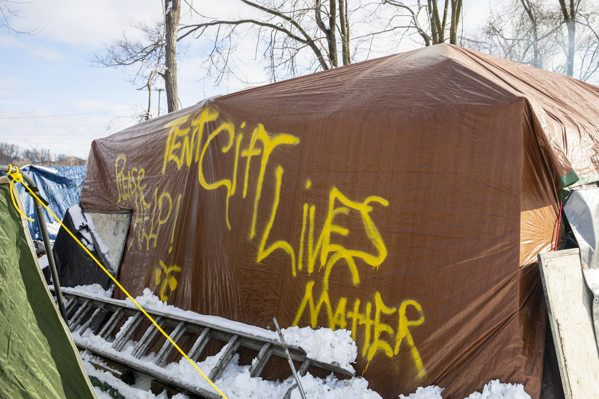 Mills Street homeless encampment in Kalamazoo - mlive.com
