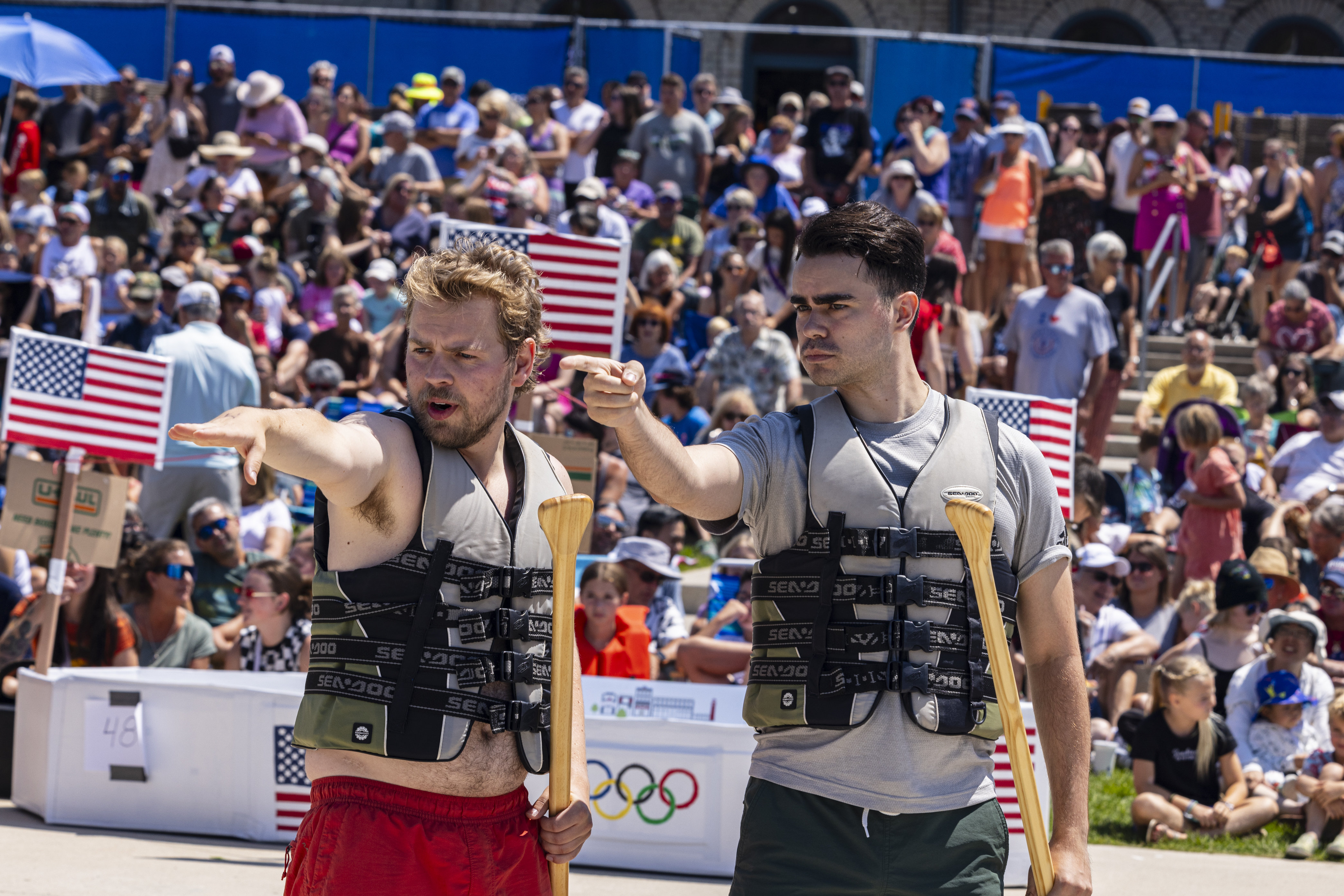 Just keep paddling! Cardboard boats race at the Coast Guard Festival ...