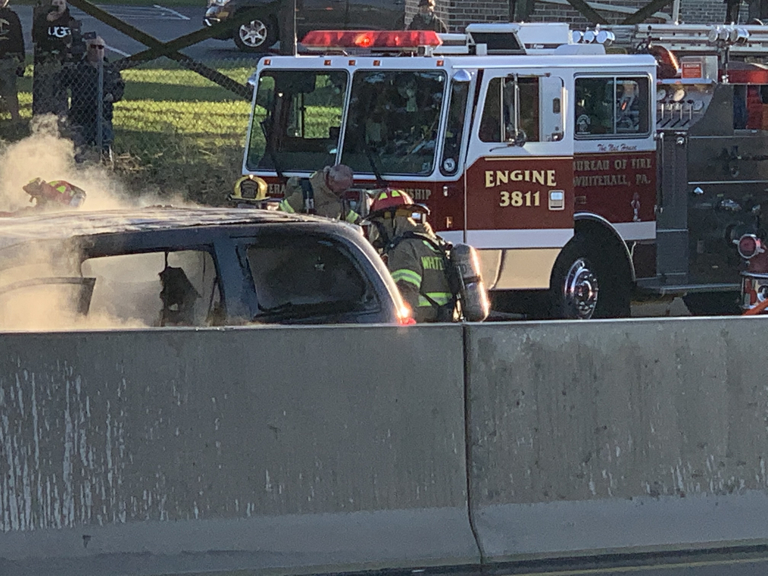 Route 22 crash with fire closes eastbound lanes - lehighvalleylive.com