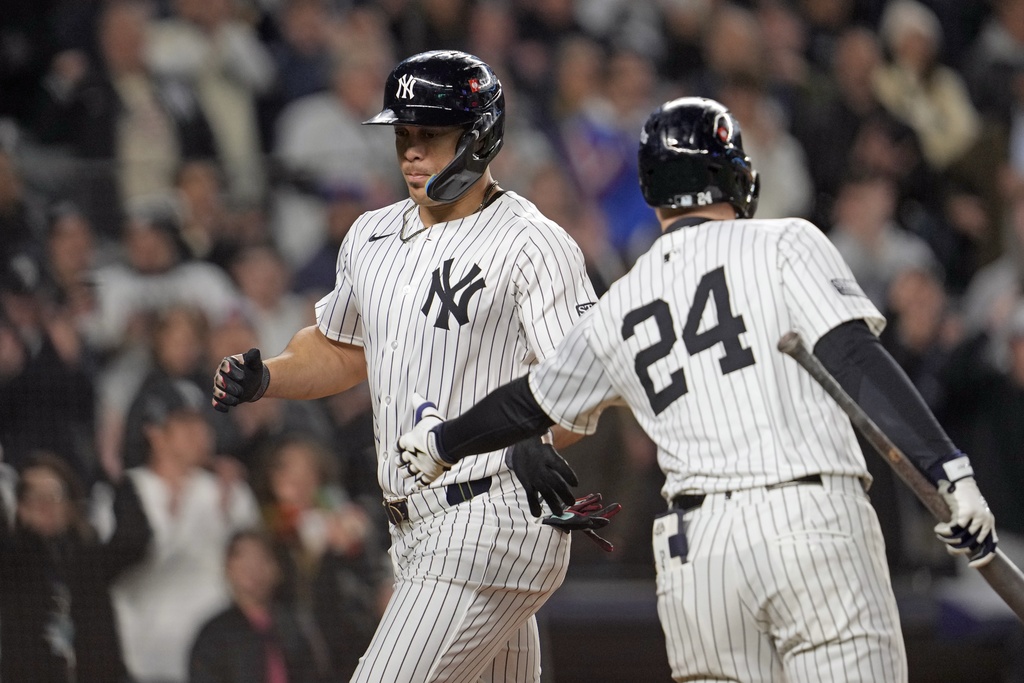 Cleveland Guardians vs. New York Yankees in game 1 of the ALCS, October ...