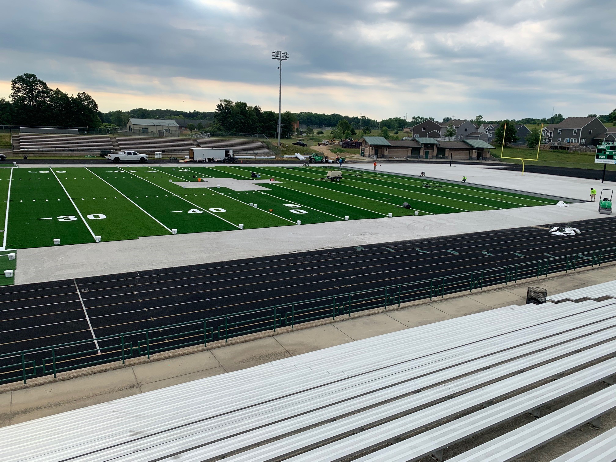 Synthetic turf installed at Wayland High School's Ron Stehouwer Stadium ...