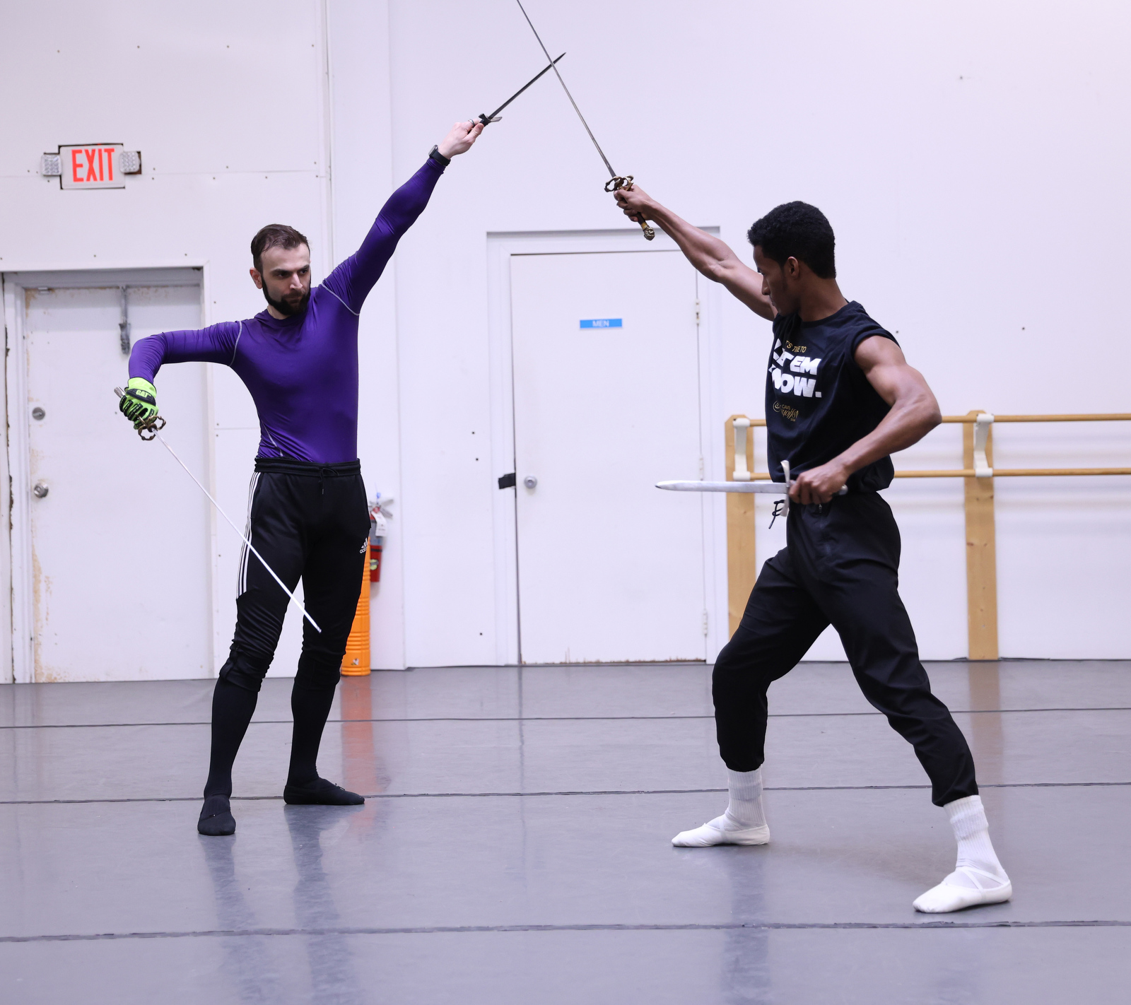 Cleveland Ballet sword-fighting training - cleveland.com
