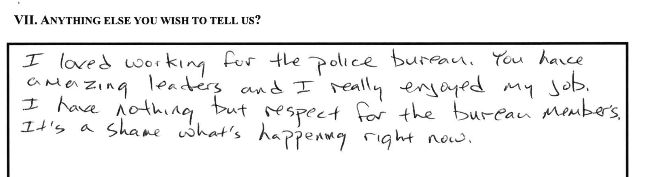 Portland police exit interview statements - oregonlive.com