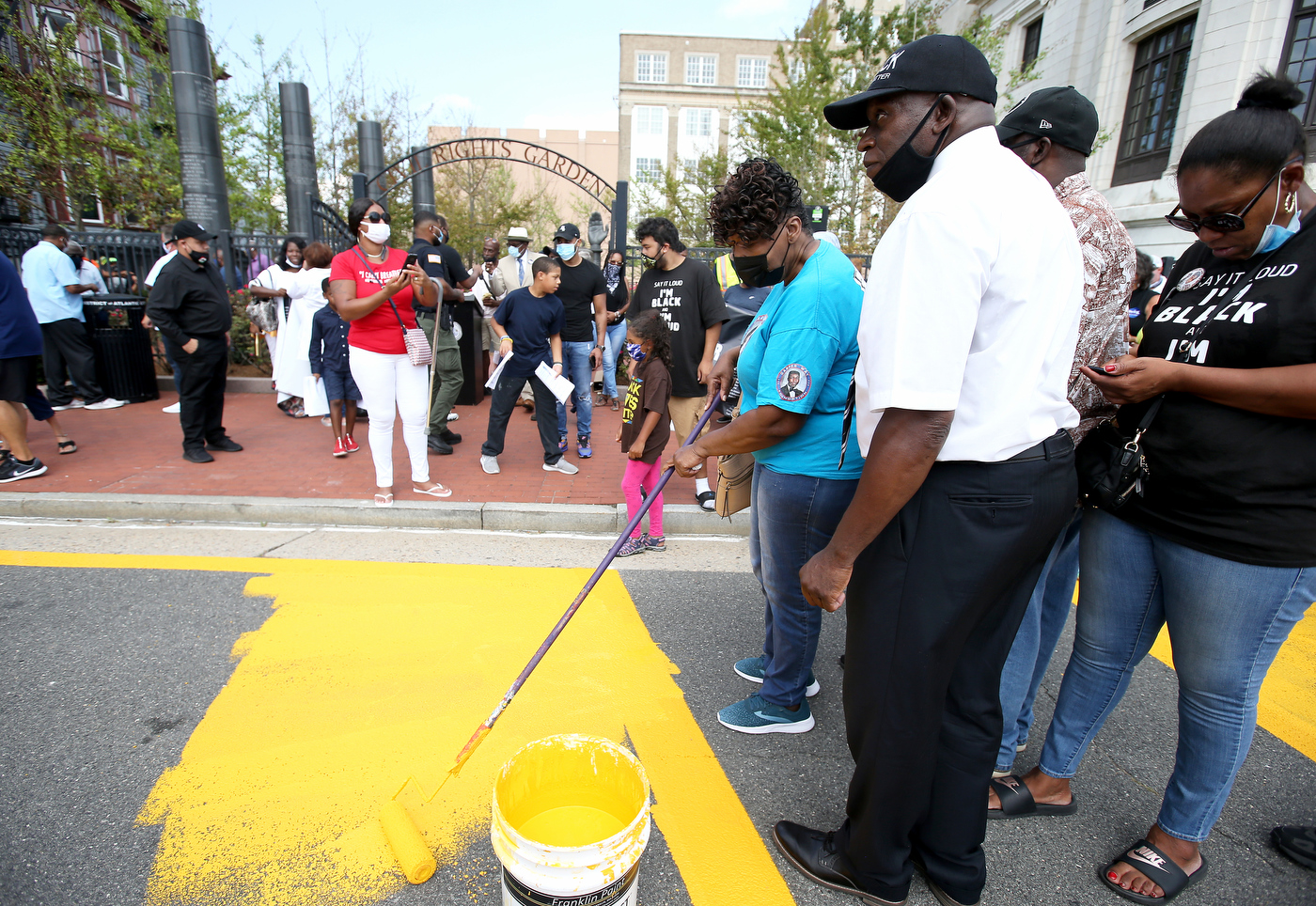 Black Lives Matter mural painting, protest in Atlantic City, Sept. 4 ...